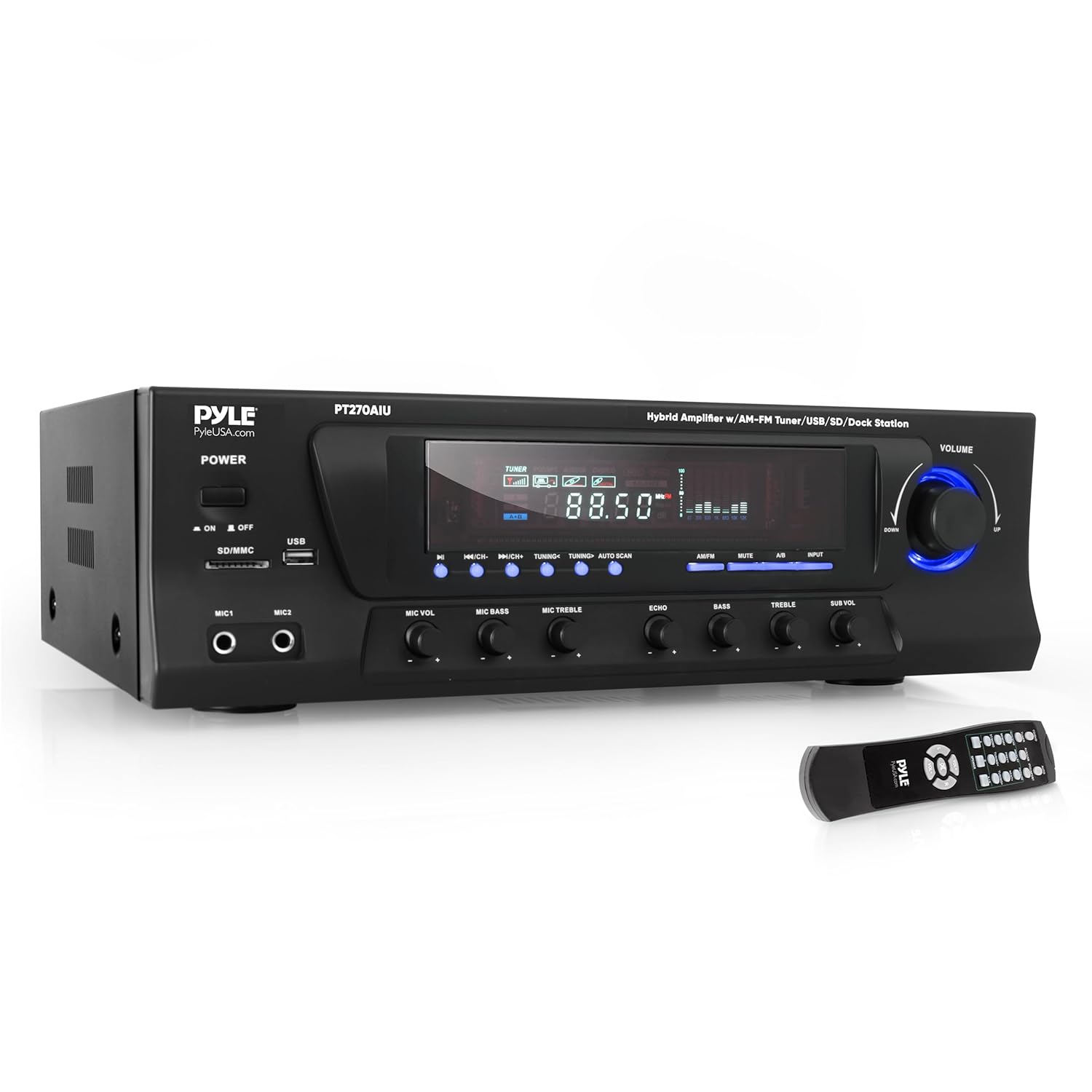 300W Digital Stereo Receiver System - AM/FM Qtz. Synthesized Tuner, USB ...