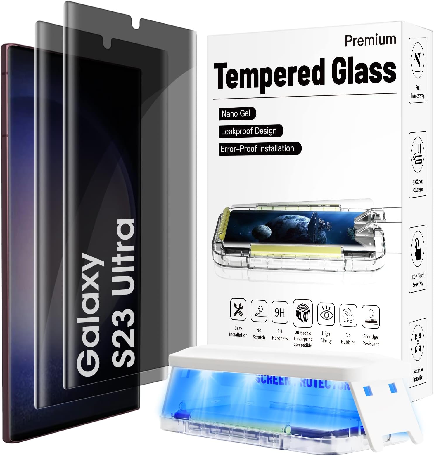 Amazon.com: DOME GLASS Whitestone [Perfect full coverage] Tempered ...