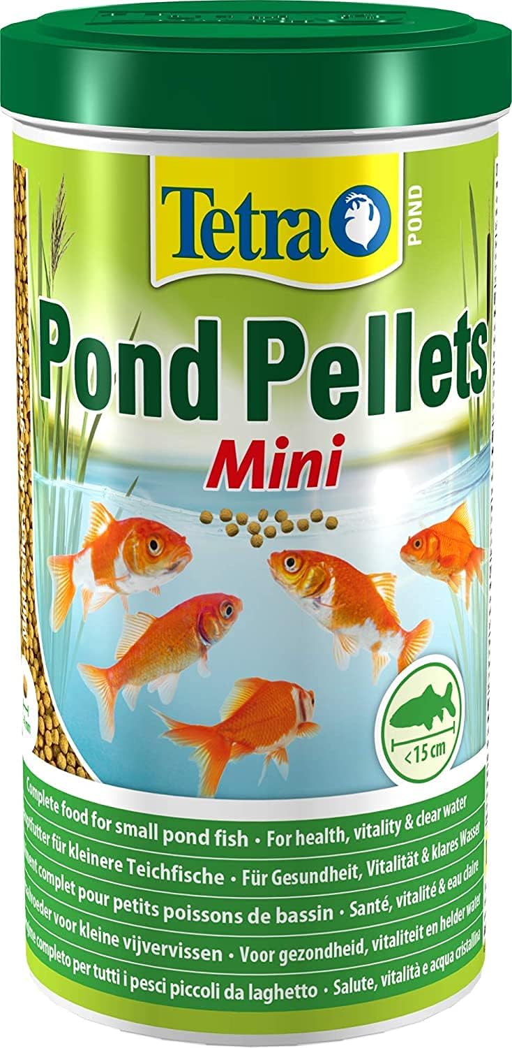 Tetra Pond Pellets Mini, Complete Fish Food for Smaller Pond Fish, 1 ...