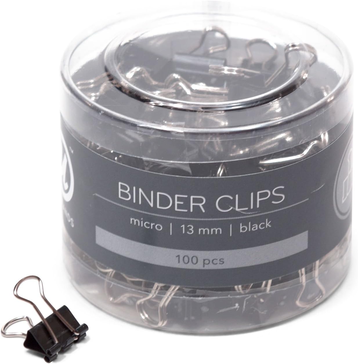U Brands Binder Clips, Micro 1/2-Inch Width, 1/5-Inch Paper Holding ...