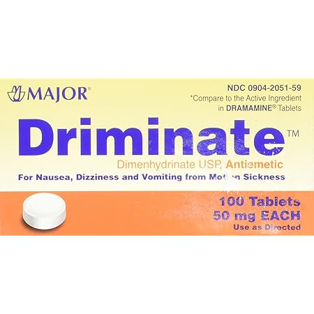 Amazon.com: Driminate Generic for Dramamine Motion Sickness 50 mg Anti ...