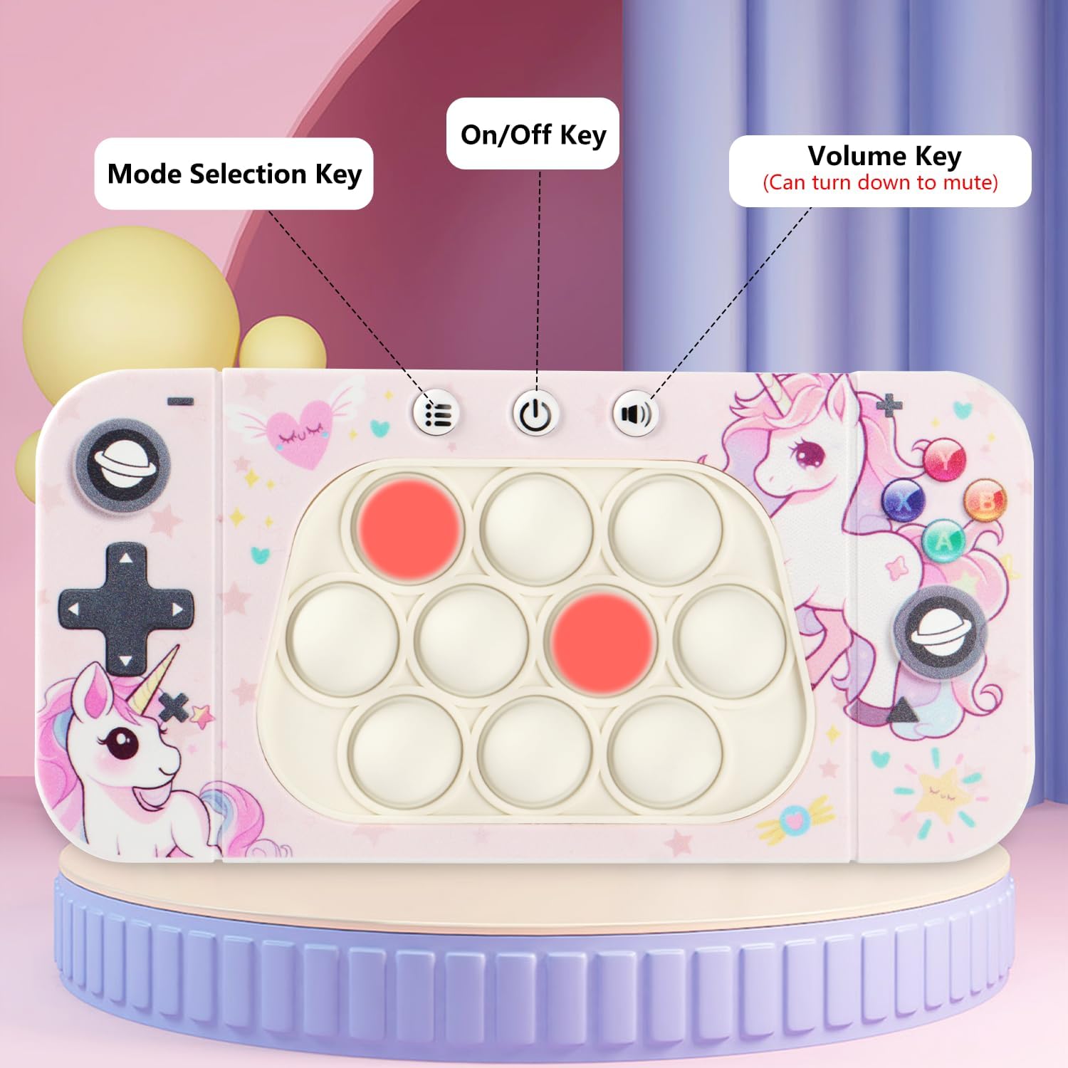 Pop Game Light Up Fidget Toy, Quick Push Game Console, Push Pops Toys ...