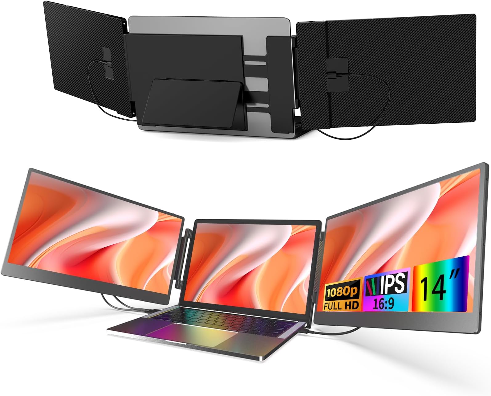 Amazon.com: MetaDisplay MD1 Triple Portable Monitor for Laptop Screen ...