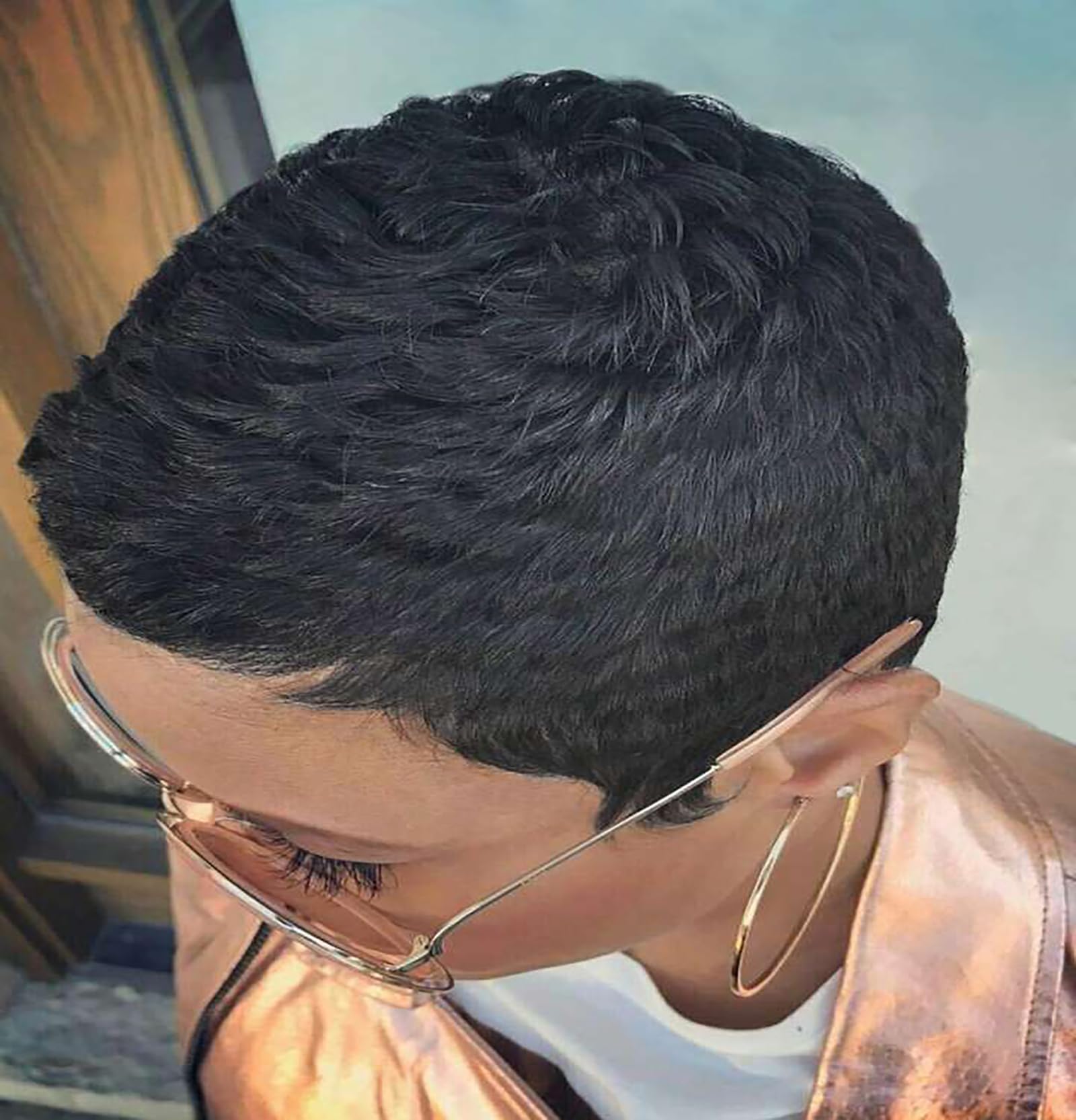 Amazon.com : DOcute Short Pixie Cut Wigs for Black Women Pixie Wigs for Black Women Pixie Cut ...