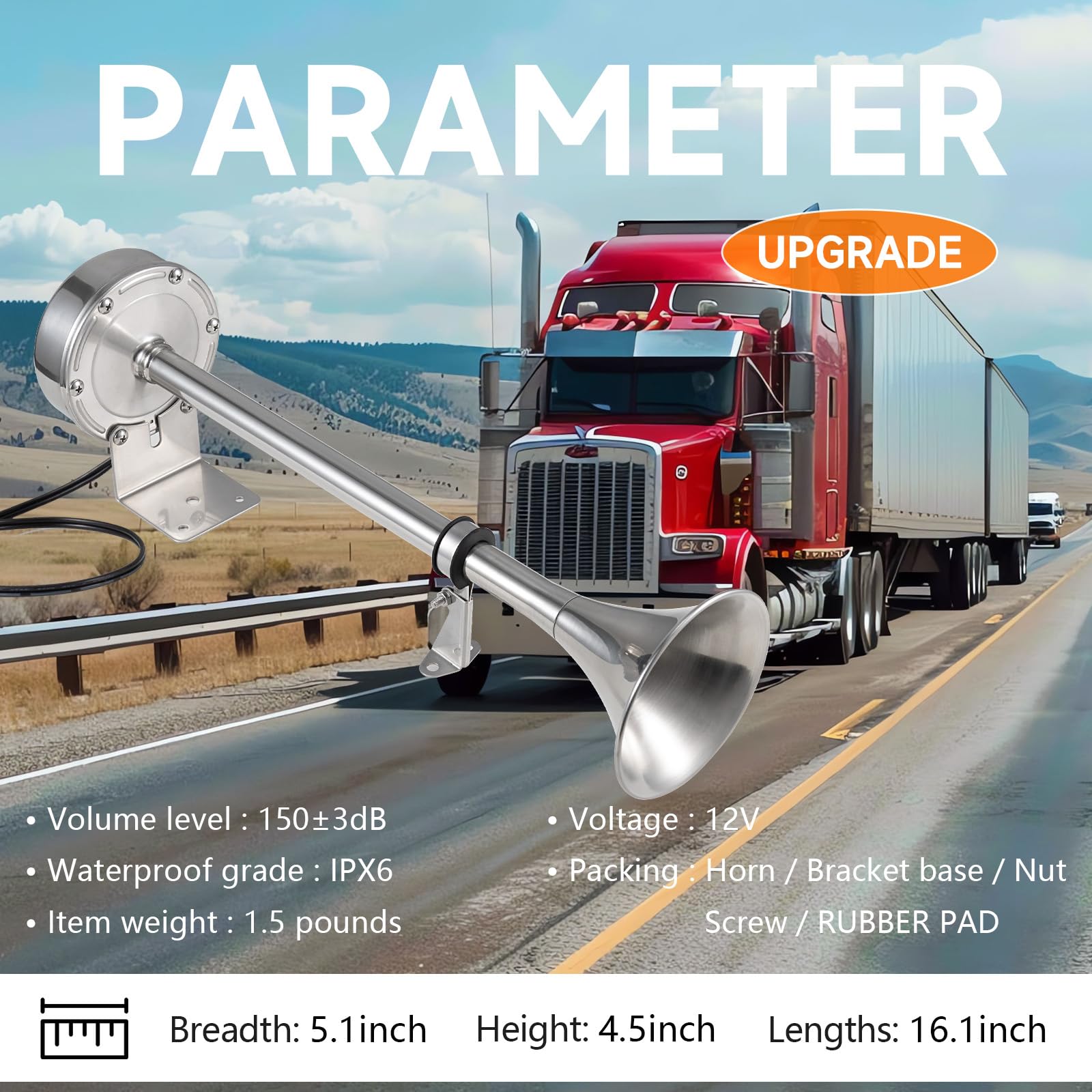 Snapklik.com : BANHAO Marine Boat Horns 12V 150dB Single Trumpet Truck ...