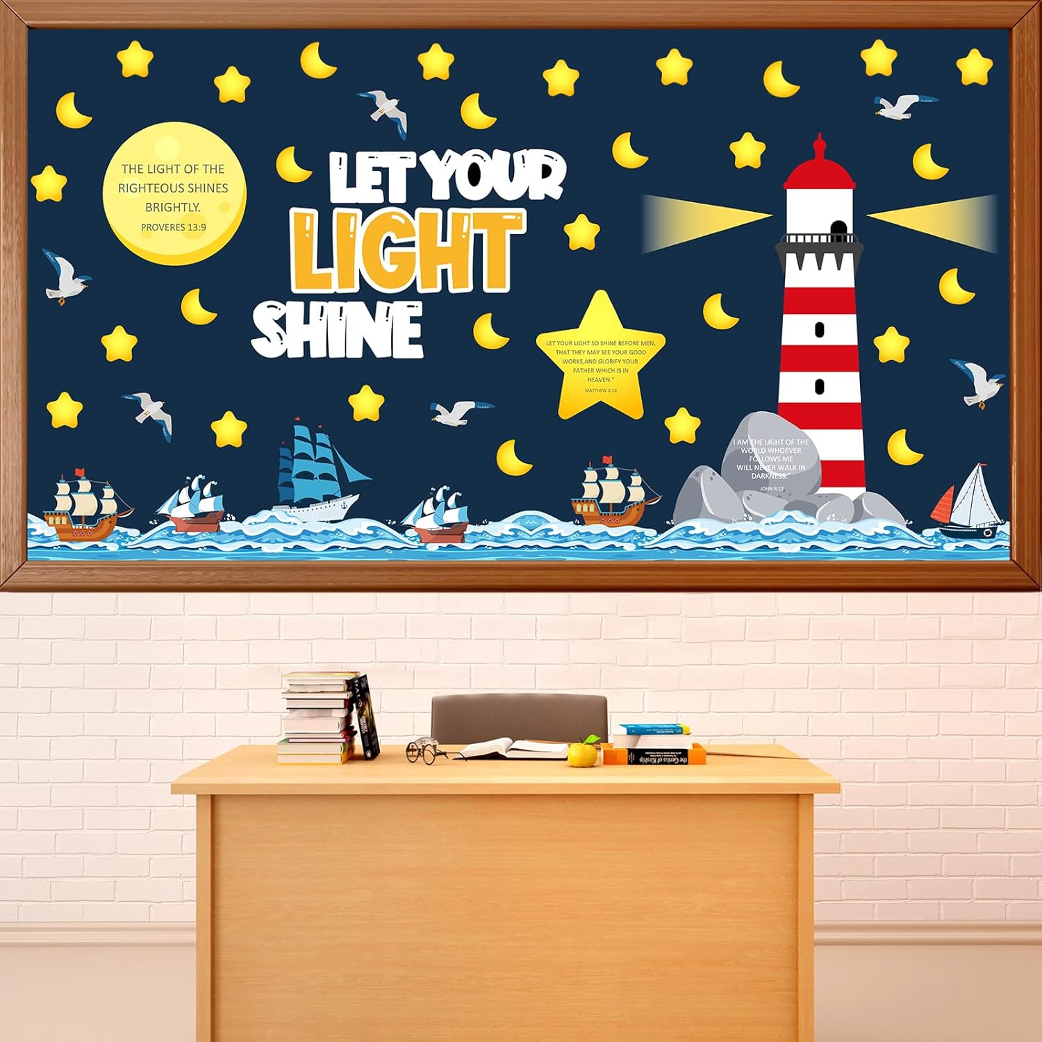 Amazon.com: 109Pcs Christian Religious Bulletin Board Set Let Your ...