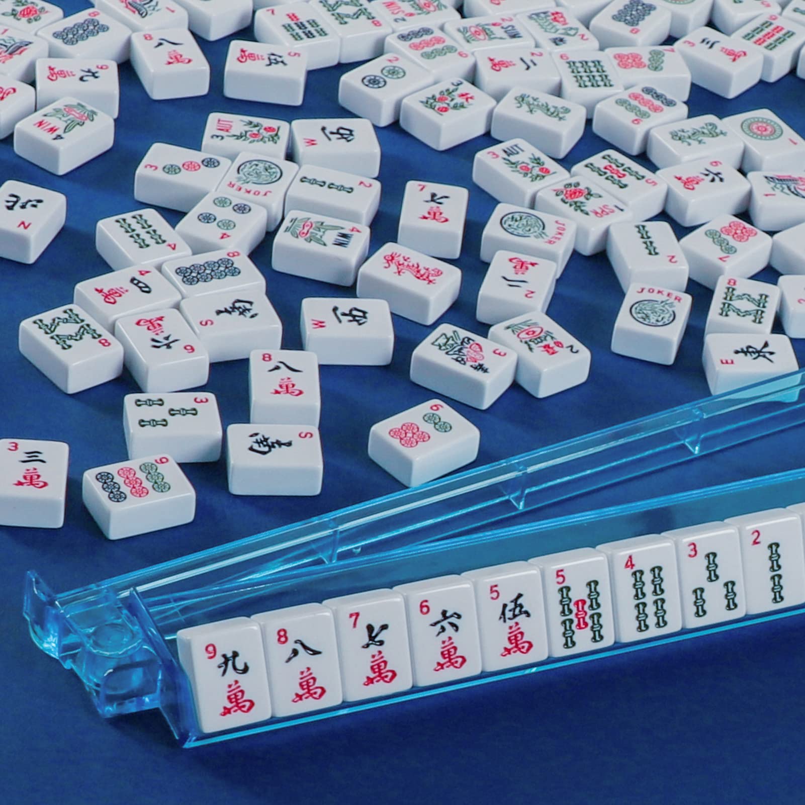 GUSTARIA Mahjong Mat, 35" L x 35" W Rubber Anti Slip Large Game Mat ...