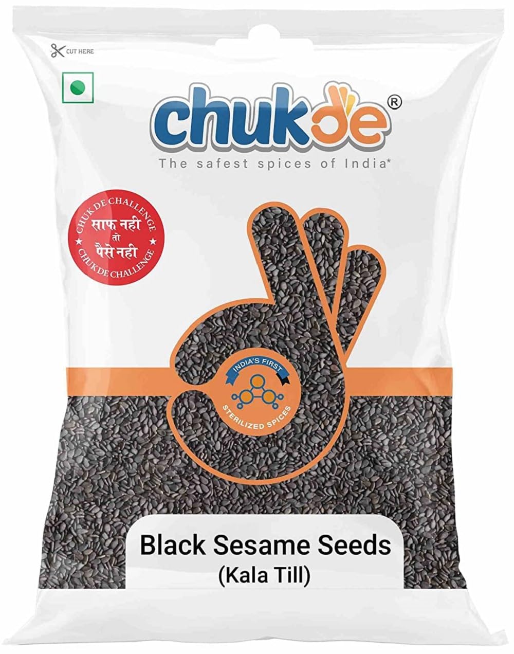 Chukde Kaala Till, Black Sesame Seeds Whole Spices, 100g : Amazon.in ...