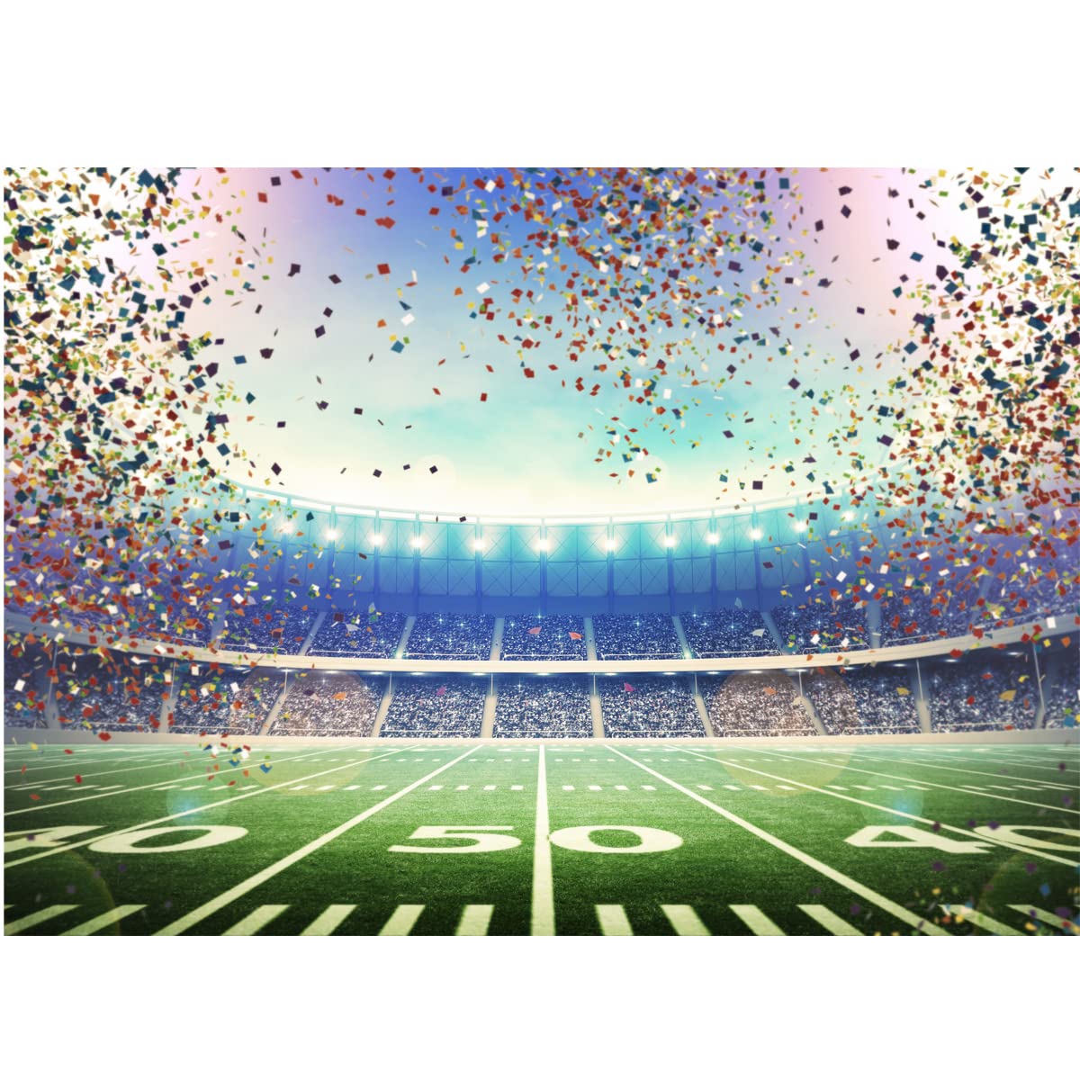 Amazon.com : LYWYGG 7X5FT Football Field Backdrop Sport Backdrops ...