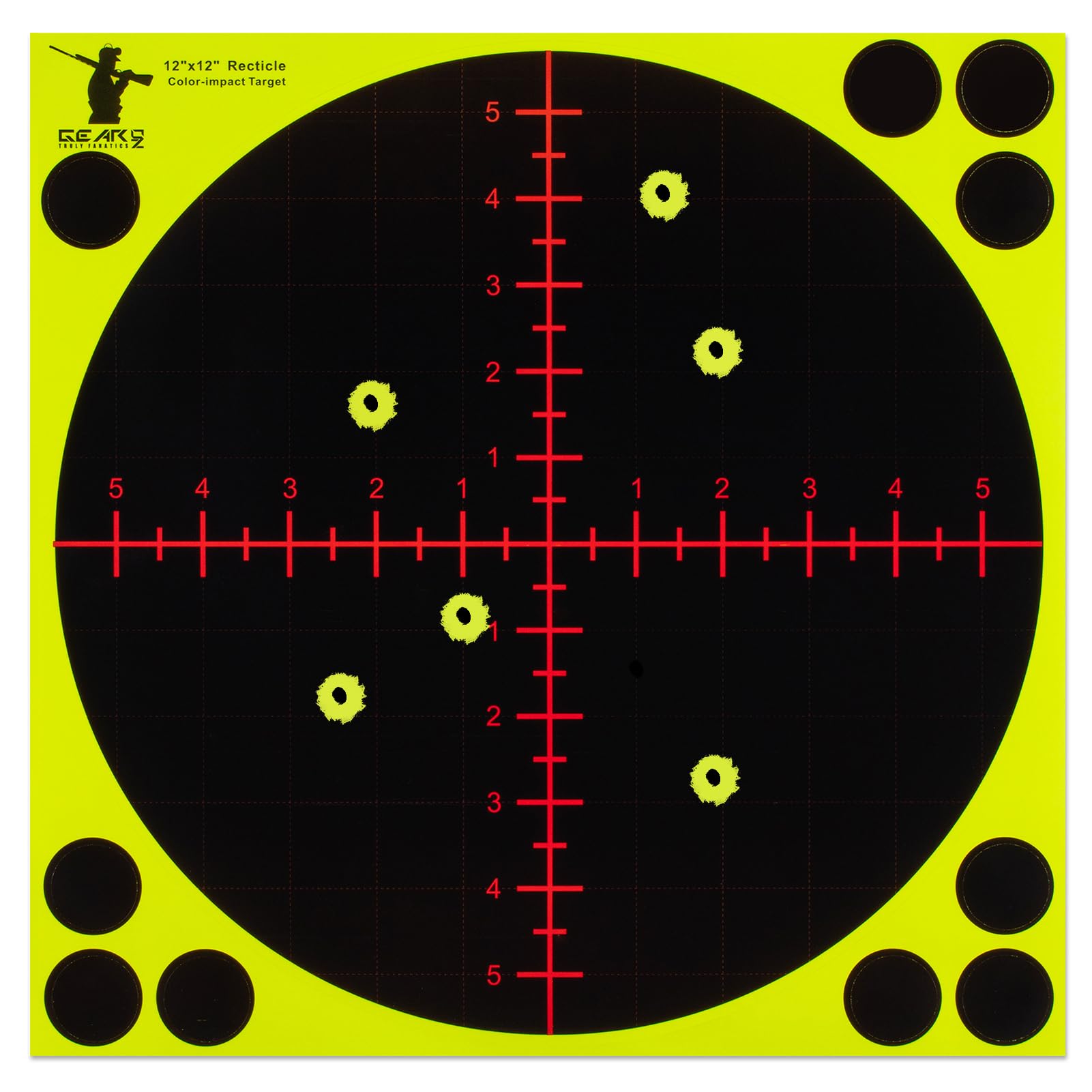 Snapklik.com : GearOZ Sight In Splatter Target 12 X 12 Inch Instant ...