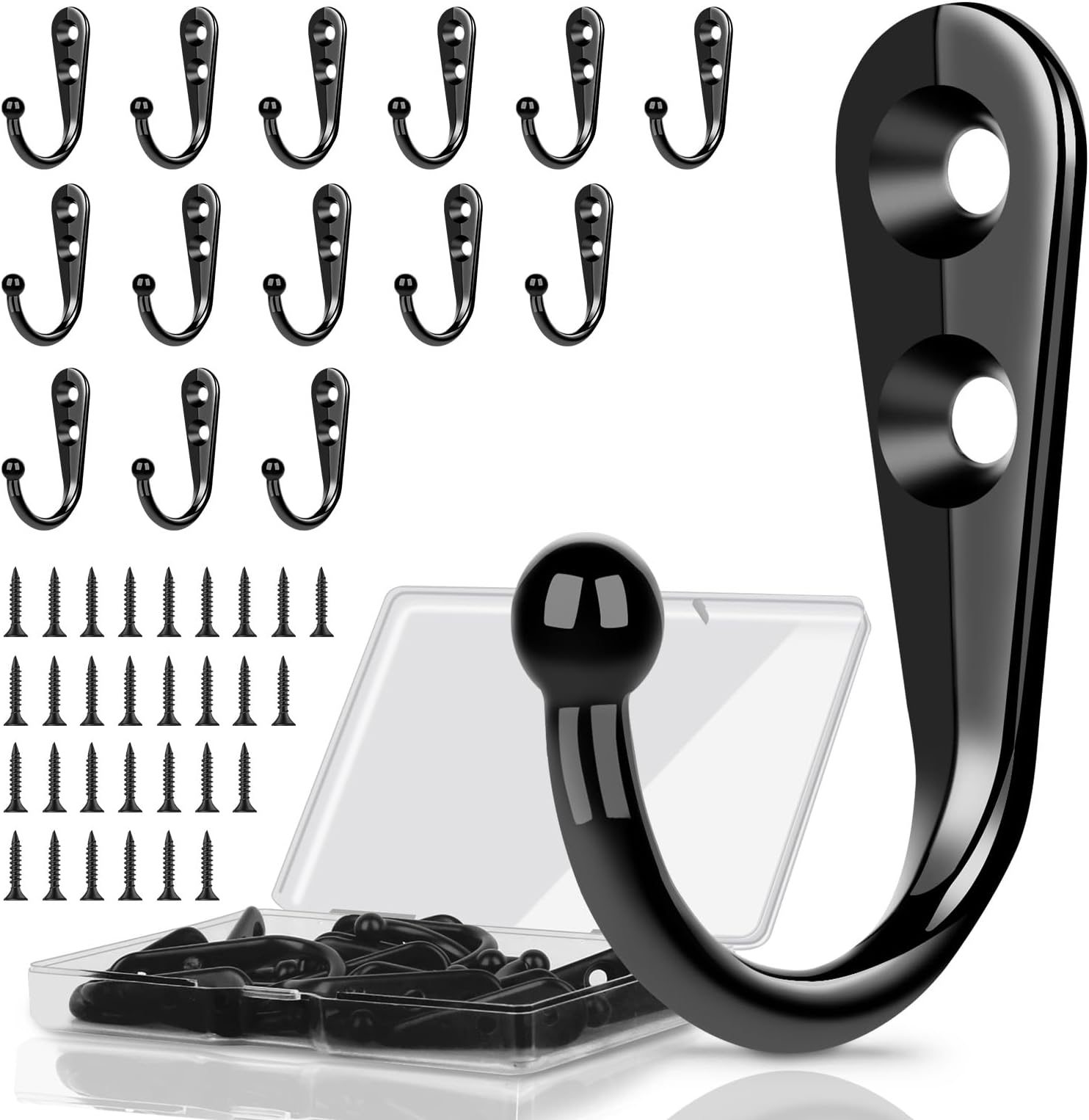 24 Pieces Gancho para Montar En La Pared, Ganchos para Abrigos, Gancho ...
