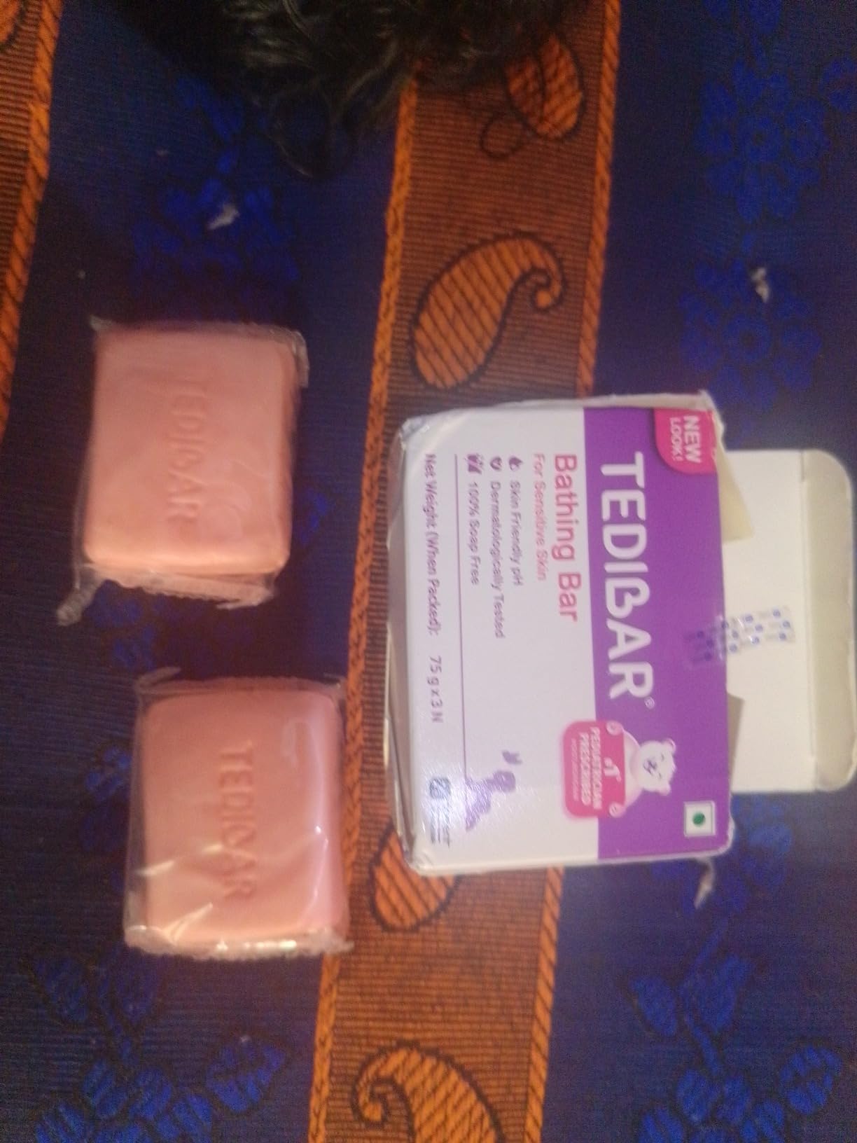Tedibar Moisturising Baby Bathing Bar 75g (Pack of 1) 100% Soap Free No ...