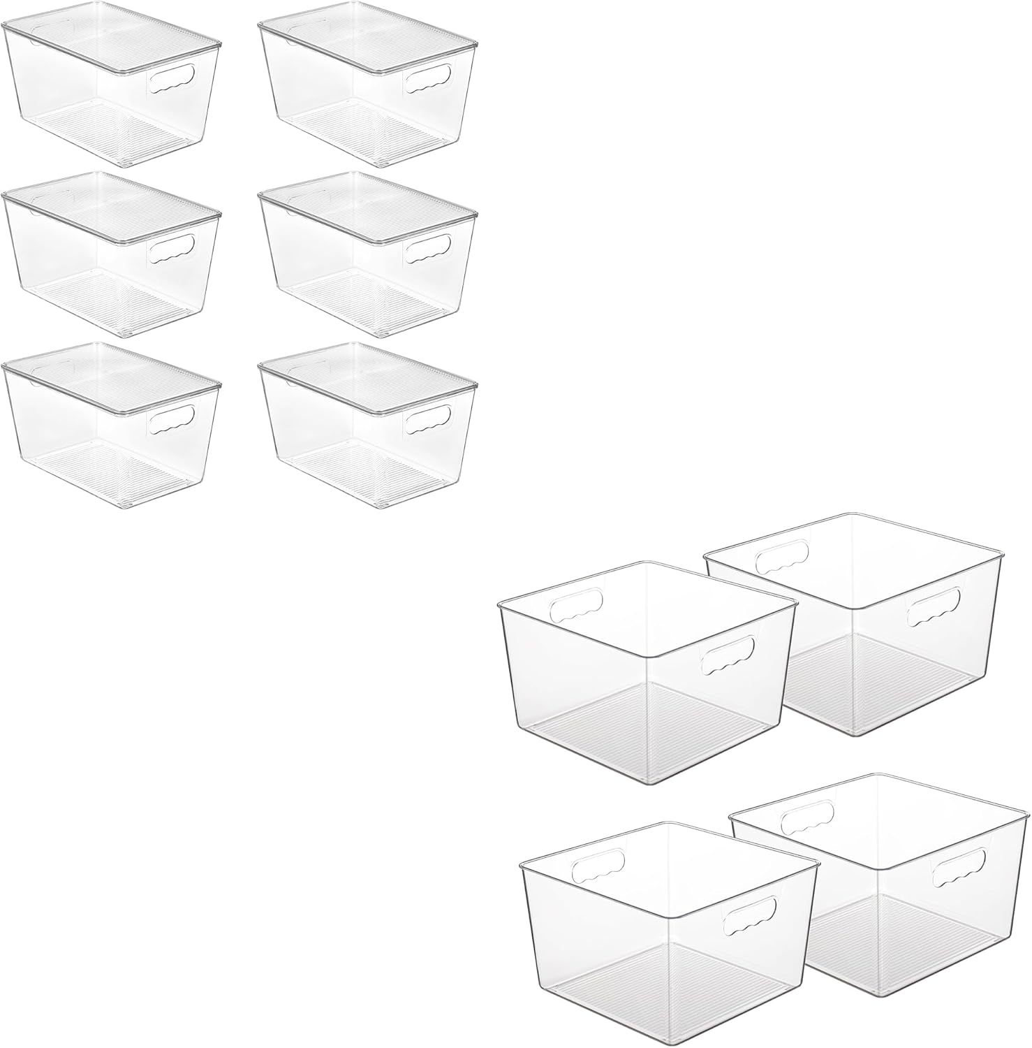 Amazon.com: Vtopmart 6 Pack Clear Stackable Storage Bins with Lids and ...