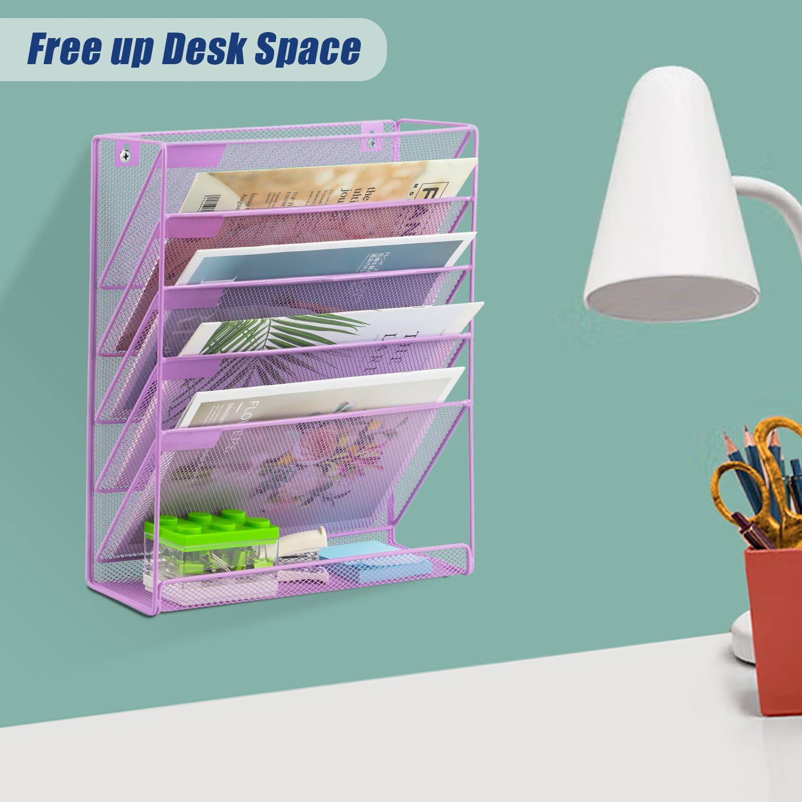 Snapklik.com : EASEPRES Desk File Organizer Mesh 6 Tier, Hanging Wall ...