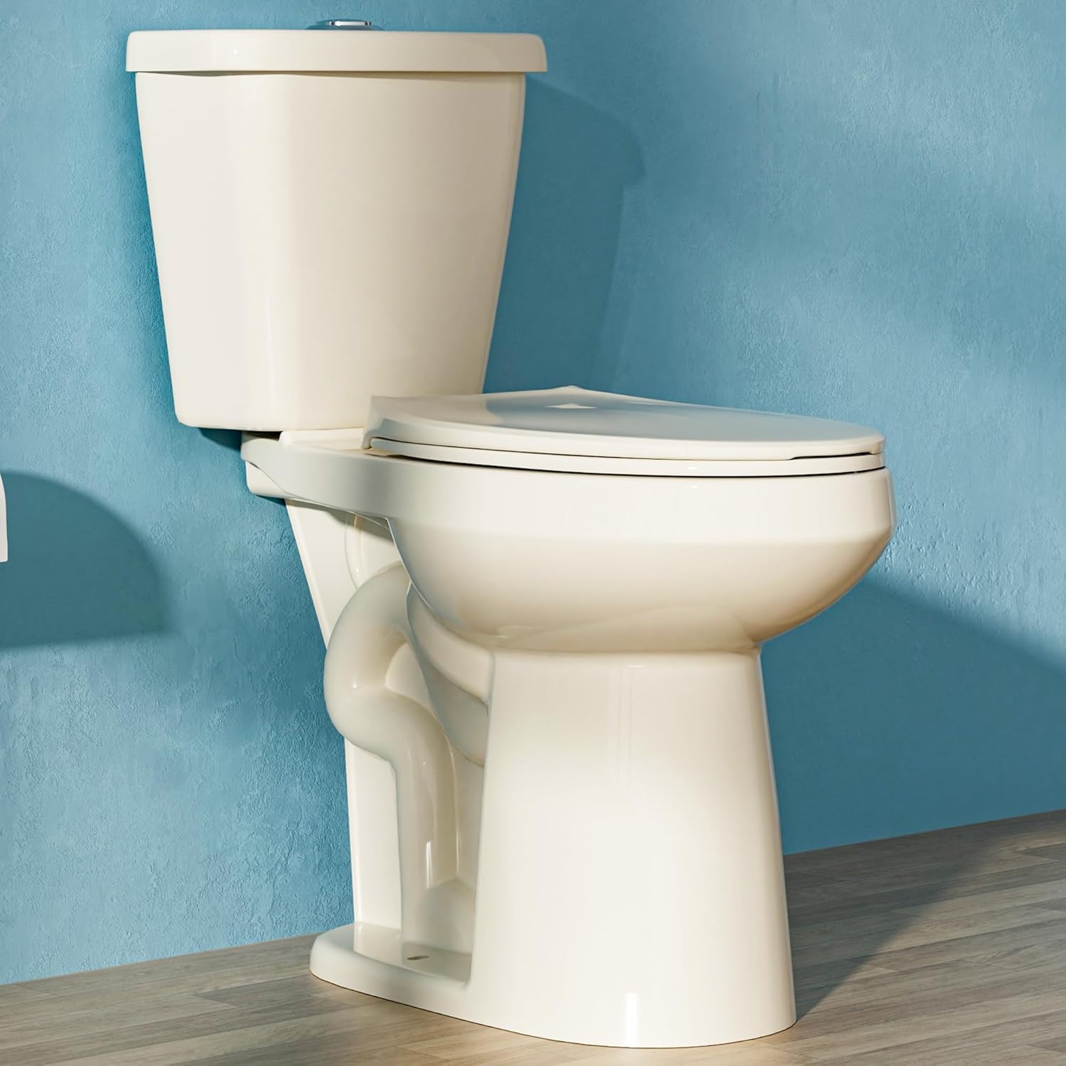 HOMLYLINK Elongated Tall Toilet 21 Inch for Seniors, Extra High Toilets ...