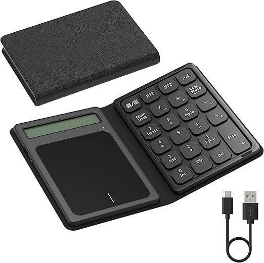 Amazon.com: Bluetooth Number Pad Touchpad with Calculator ...