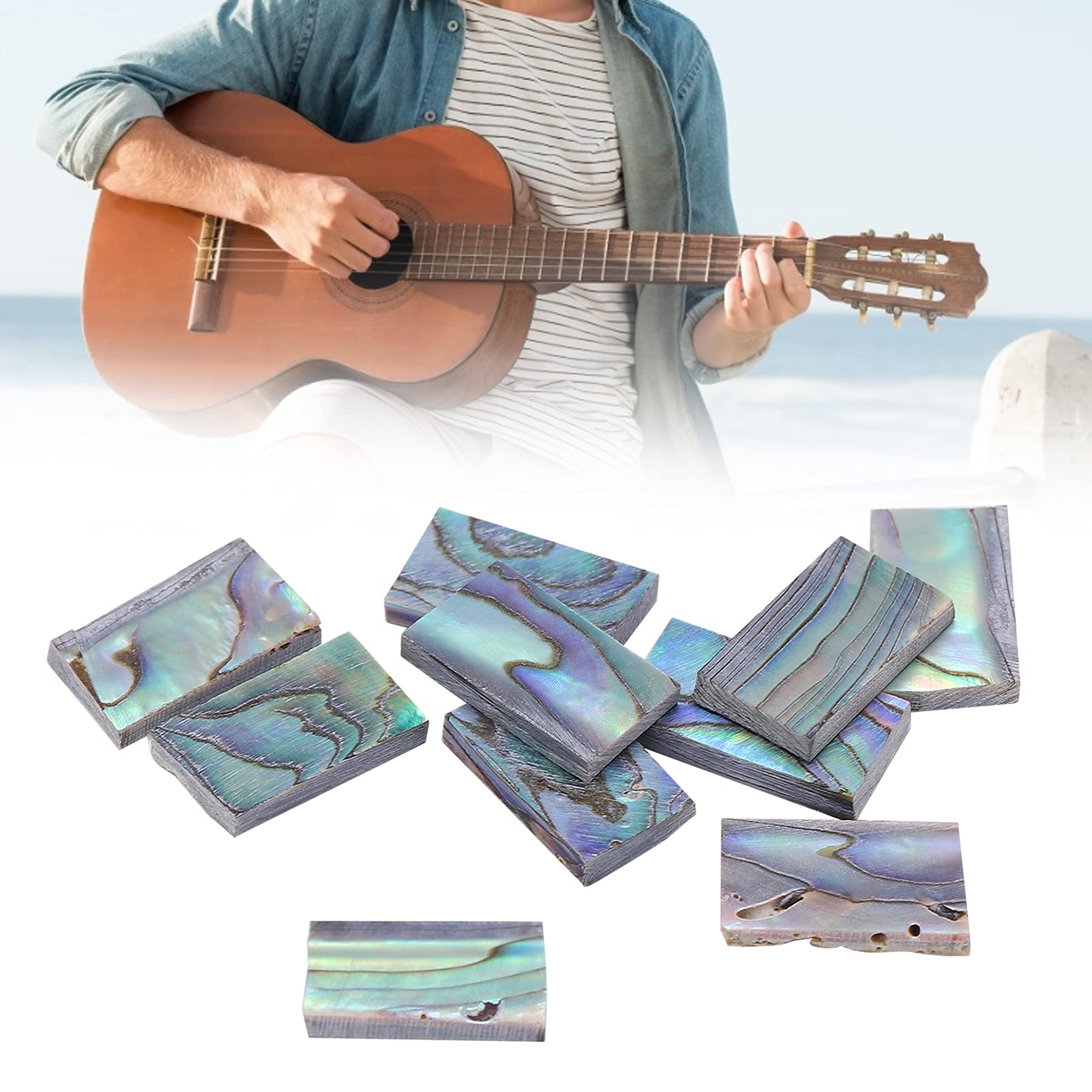 Snapklik.com : 10Pcs Guitars Inlay Material,Guitar Abalone Shell Pieces ...