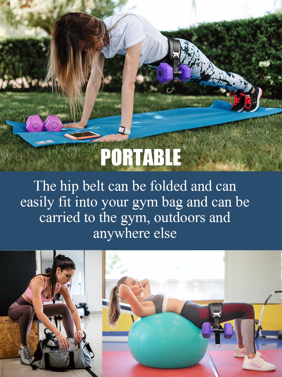 Snapklik.com : VAIIO Hip Thrust Belt For Dumbbells & Kettlebells ...