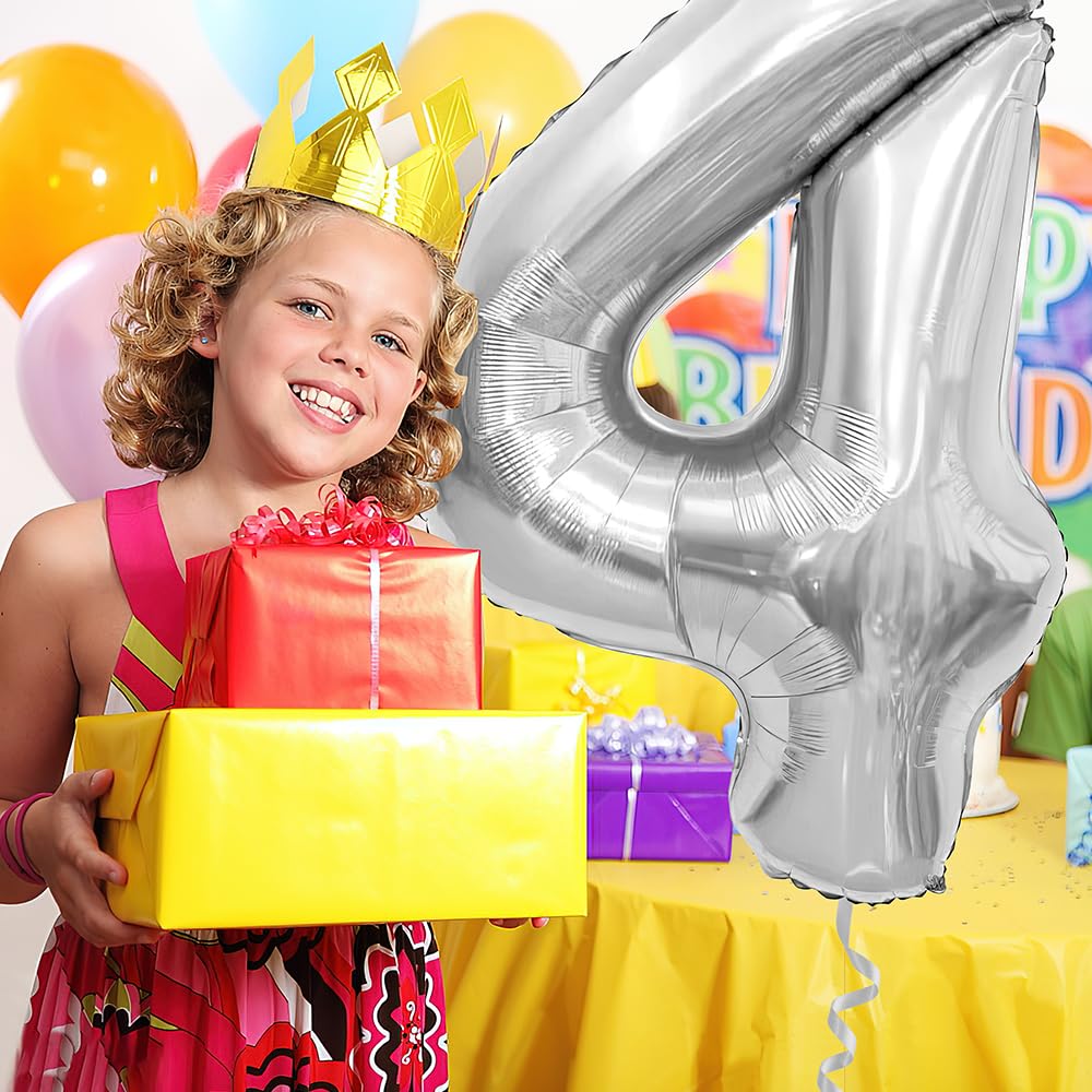 Snapklik.com : 40th Birthday Decorations Woman Silver Number Balloons ...