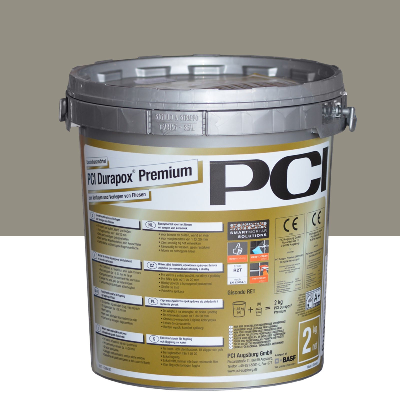 PCI Durapox Premium Reactive Resin Mortar 2kg Bucket Cement Grey ...