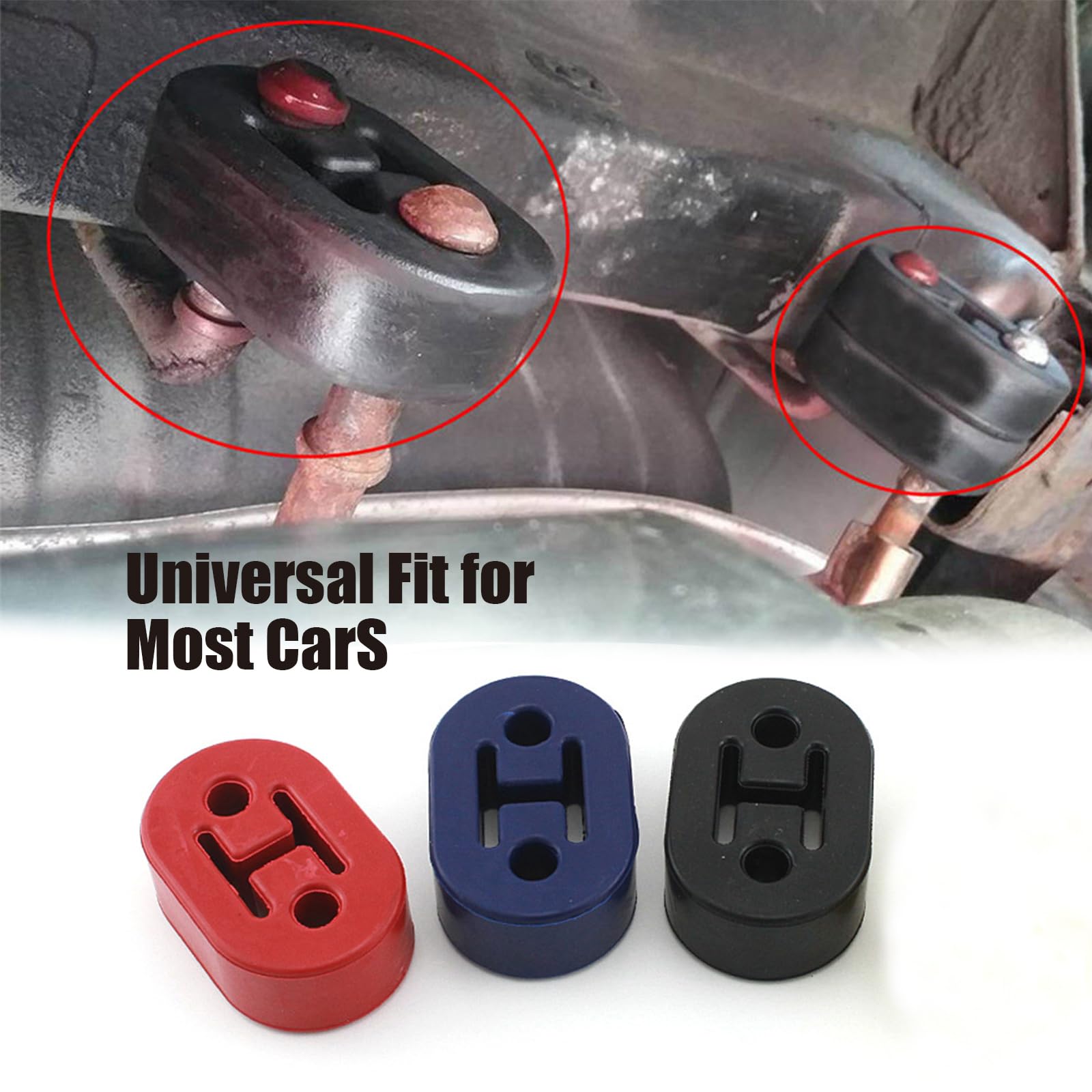 Snapklik.com : Yumfugu 4 PCS Car Exhaust Pipe Support Bracket, Rubber ...