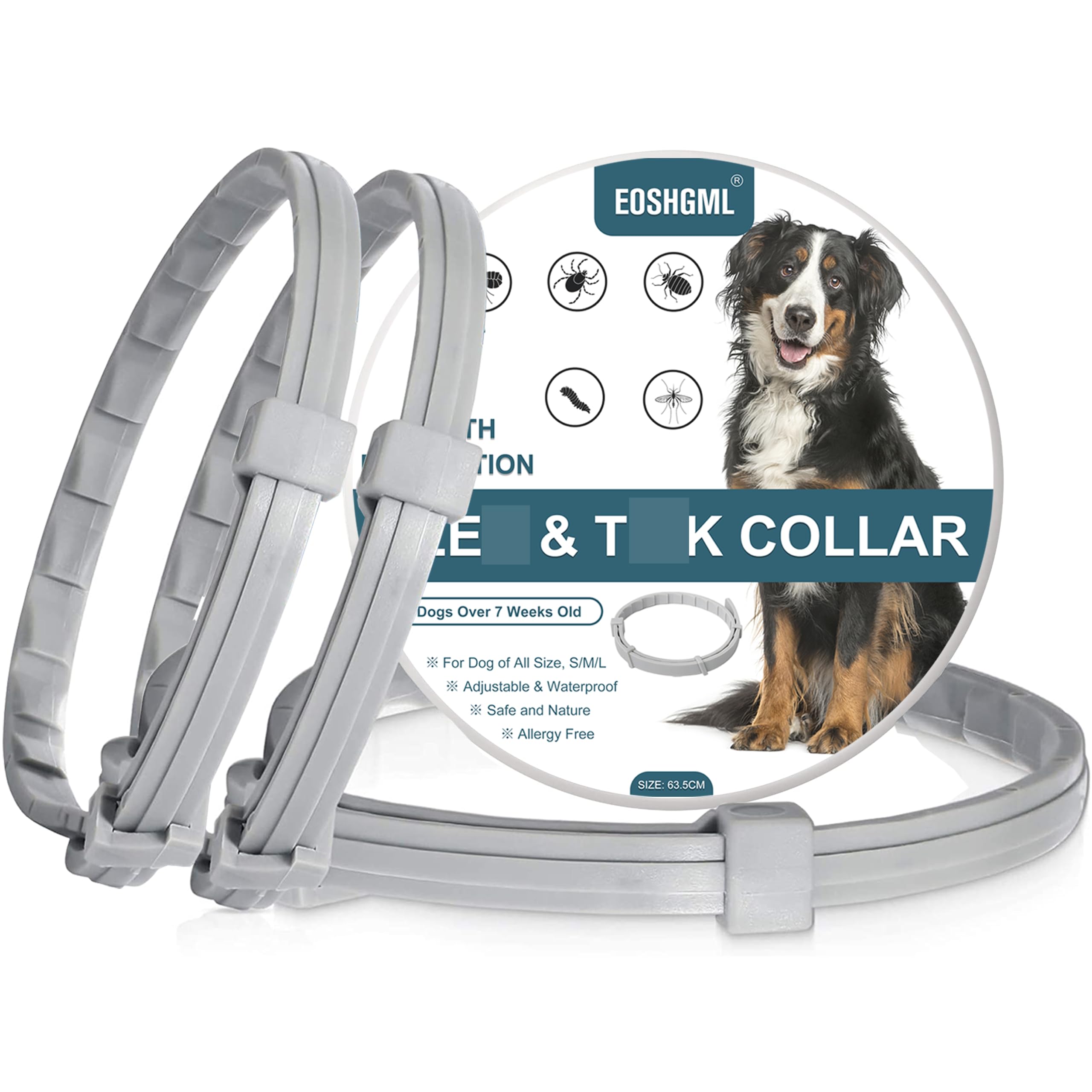 3 Pack Adjustable Collars for Dog, Prevention for 24 Months, Waterproof ...