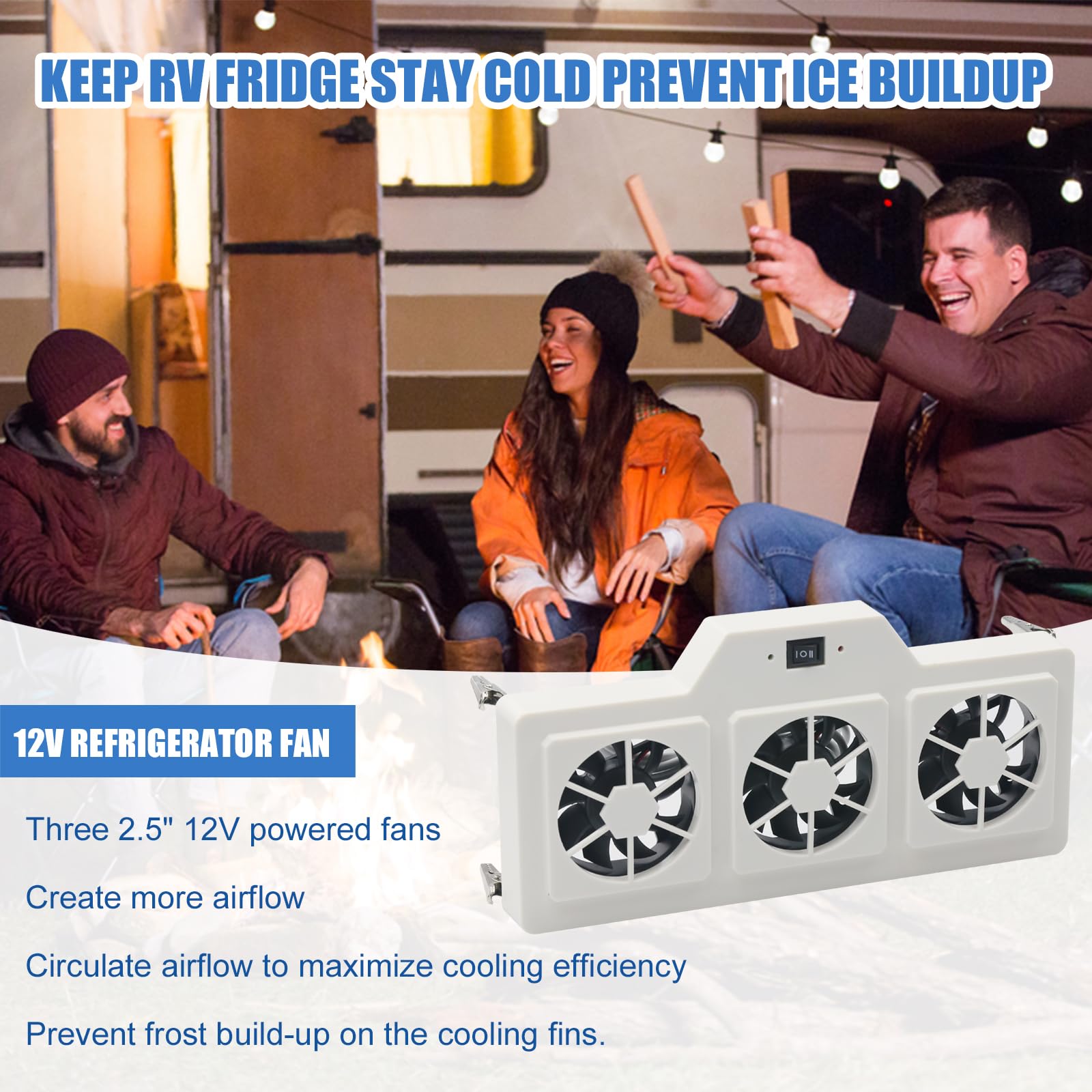 Snapklik.com : 12v Rv Refrigerator Fan Three Powered Rv Exhaust Fans ...