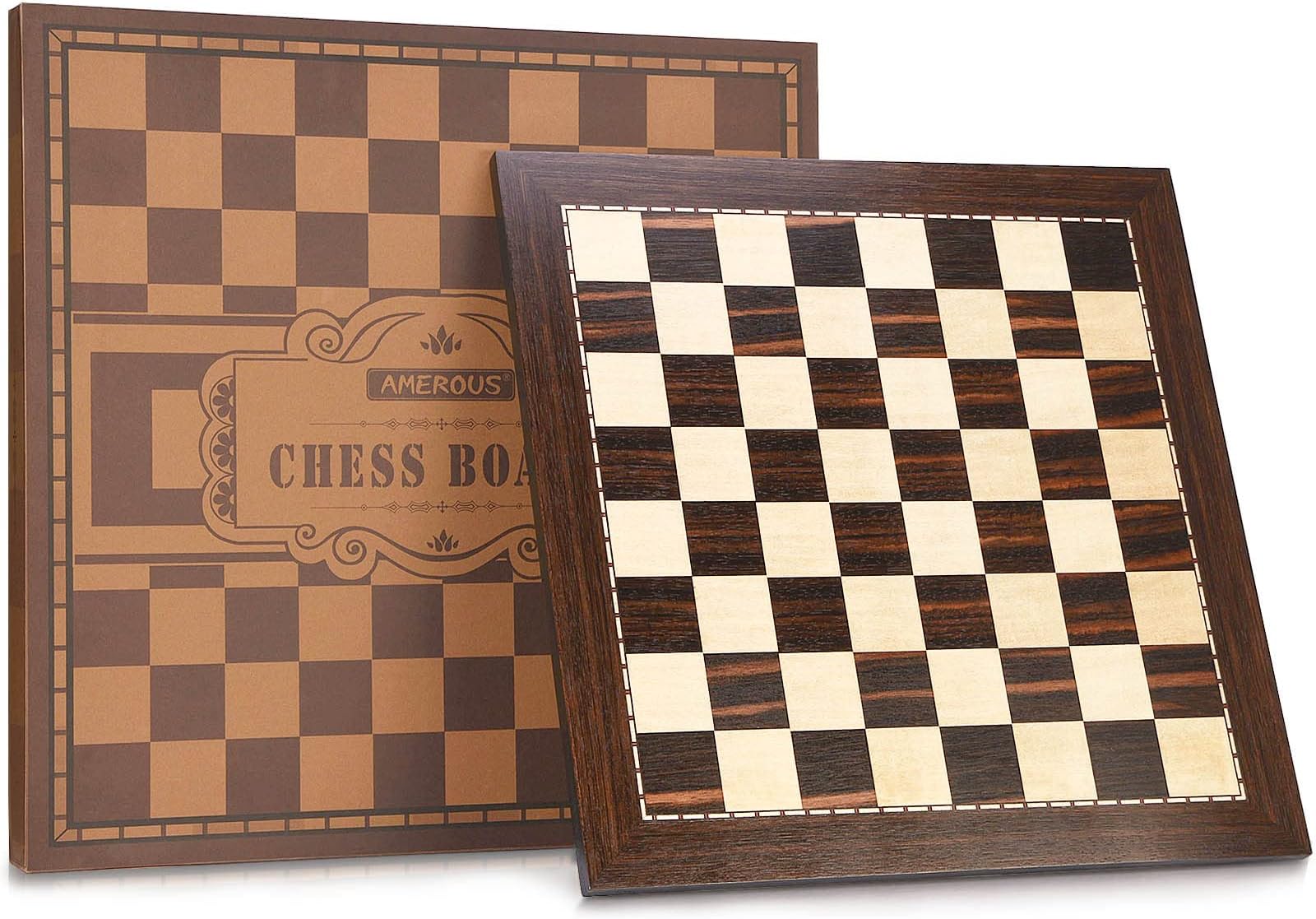 Amazon.com: StonKraft Wooden Chess Board Without Pieces for ...