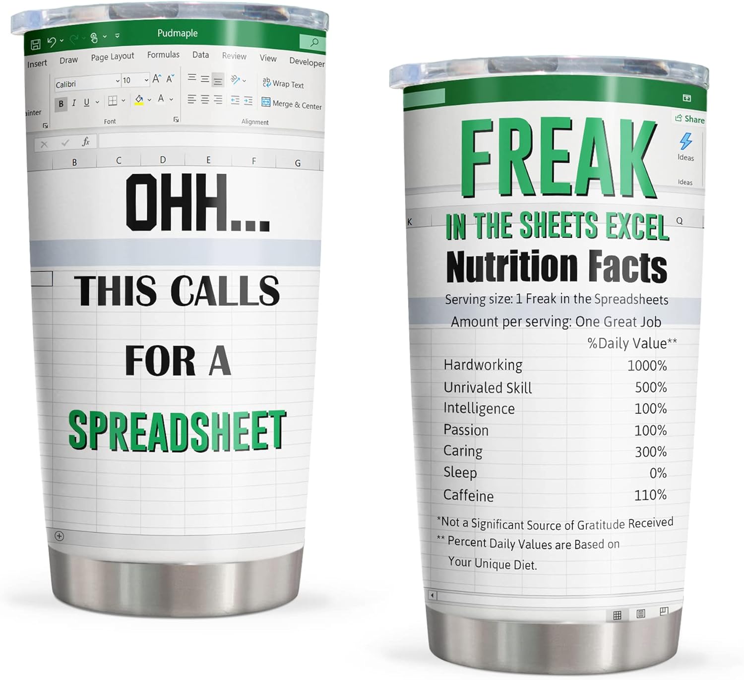 Amazon.com: Pudmaple Freak in the Sheets Excel Mug, This Calls for a ...