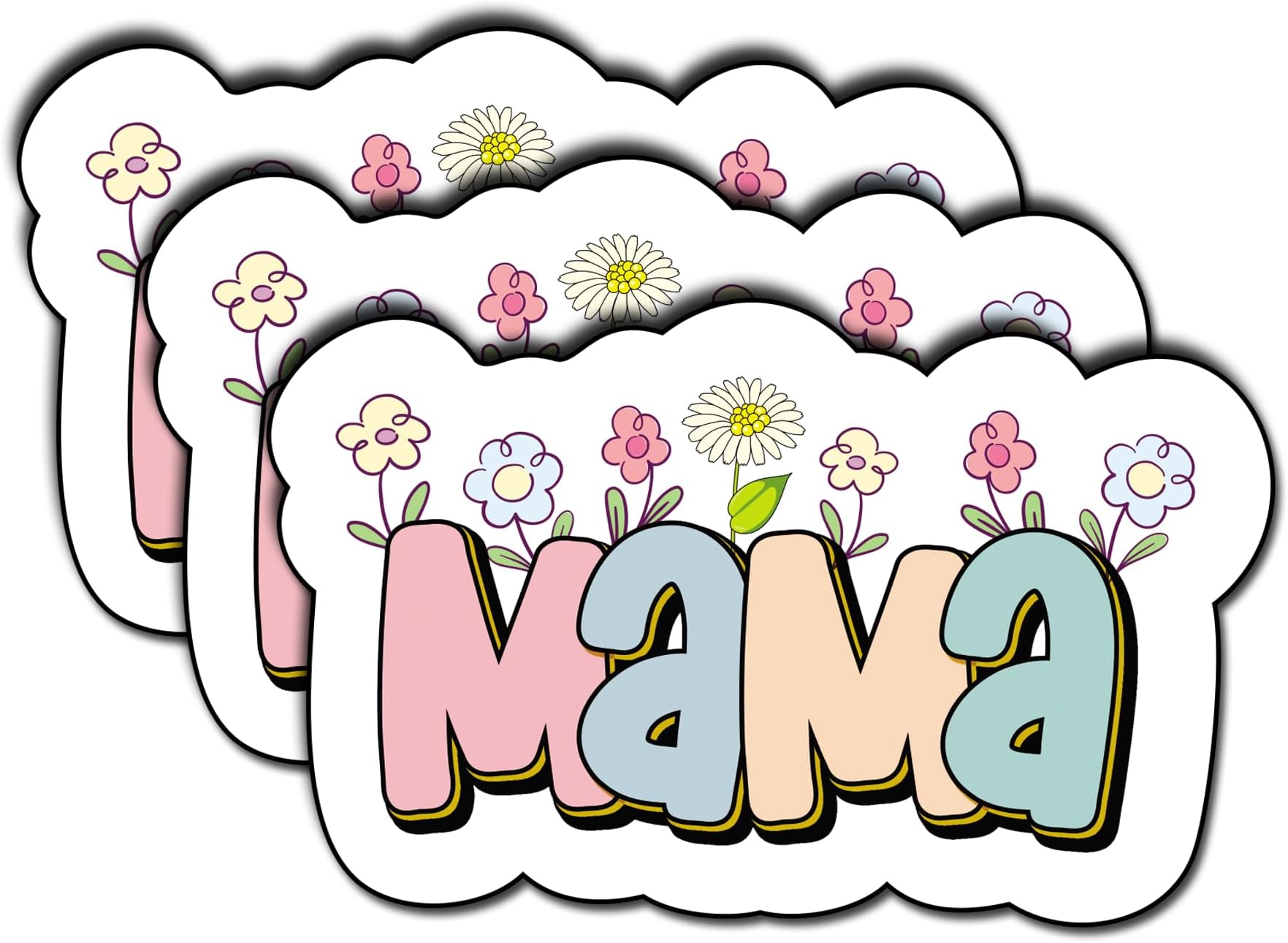 Amazon.com - Mama Cute Floral Sticker - 3" Laptop Sticker - Waterproof ...