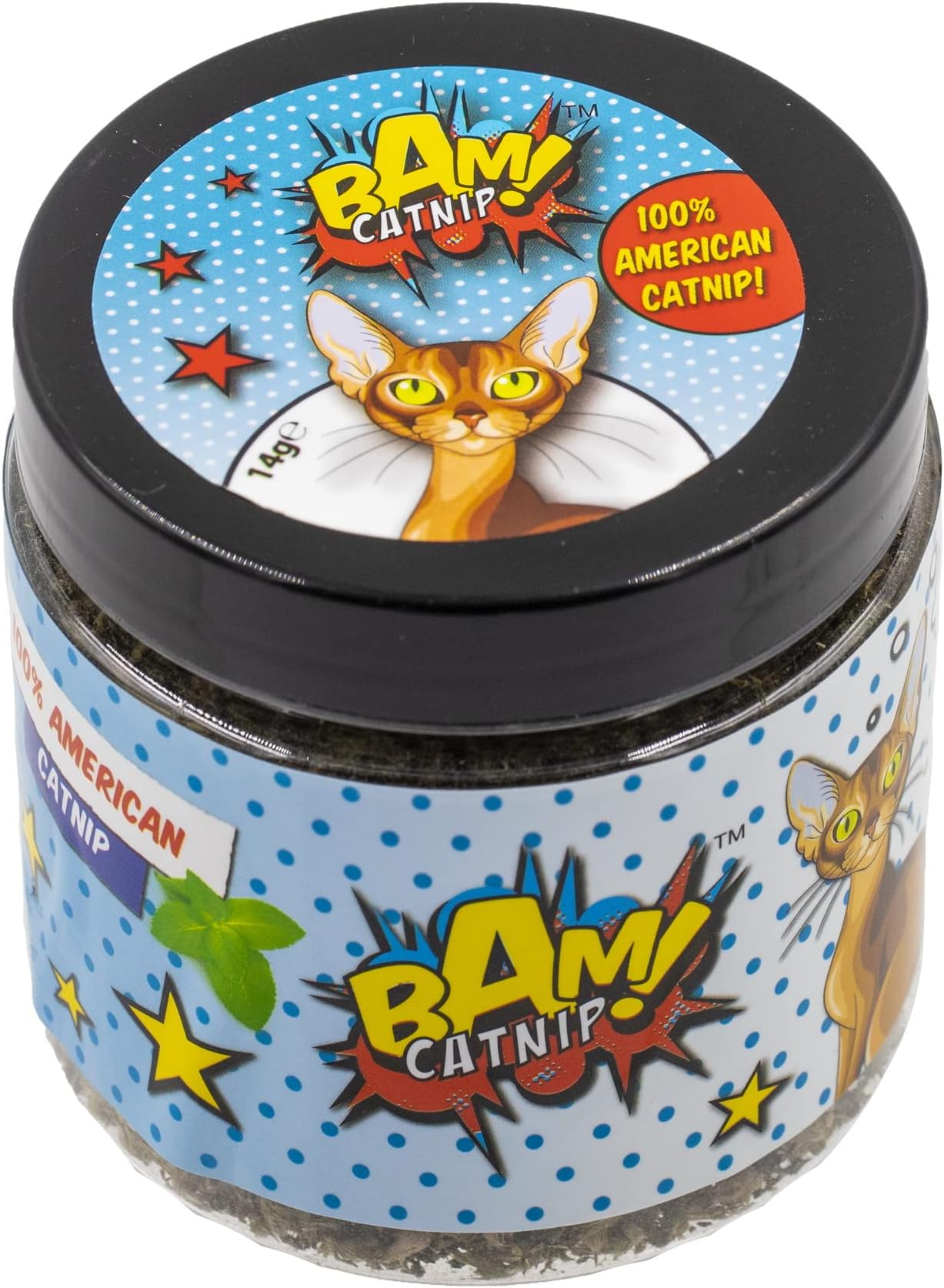 BAM! CATNIP 100% AMERICAN STRONG CATNIP CAT TOYS (CATNIP TUB 14G ...