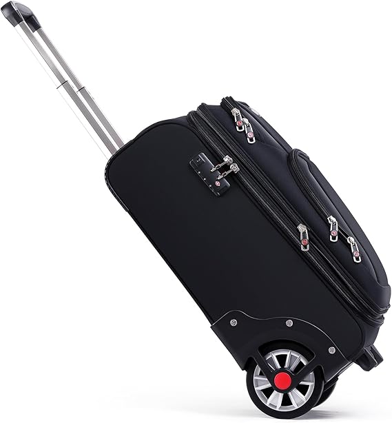 Amazon.com | Laduga Softside Expandable Luggage with Large Steel Wheels ...