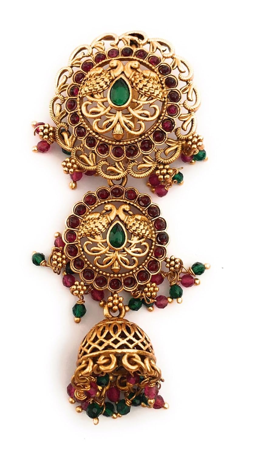 jeda billa for women and girls (pack of 1) matte finish peacock design ...