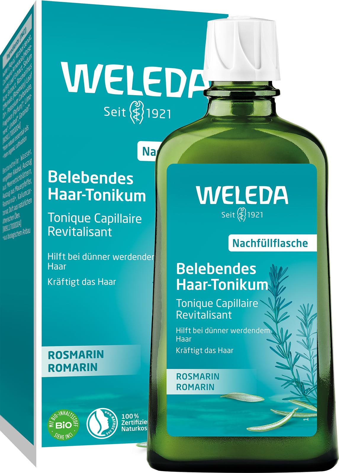 WELEDA Bio Rosmarin Haartonikum 200ml - Naturkosmetik Haarwasser ...