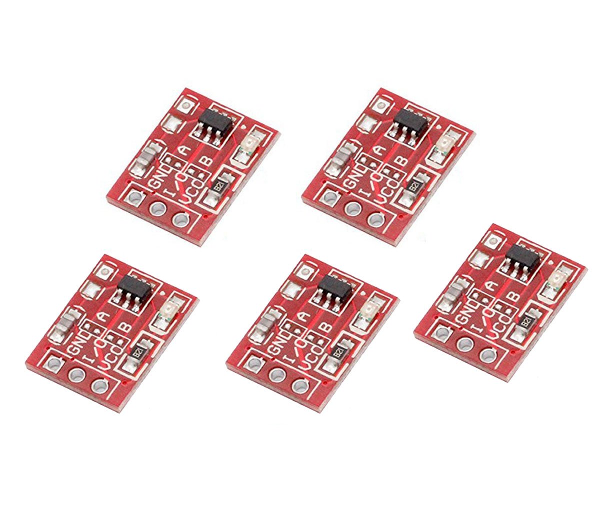 DollaTek 5PCS TTP223 Touch Key Module Capacitive Settable Self-lock/No ...