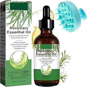 Aceite de Romero para el Cabello con Masajeador del Cuero Cabelludo 30ML Rosemary Oil Hair ...