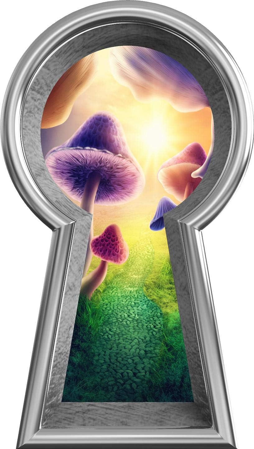 Amazon.com: Silver Keyhole Wall Decal Magic Mushroom Wonderland ...