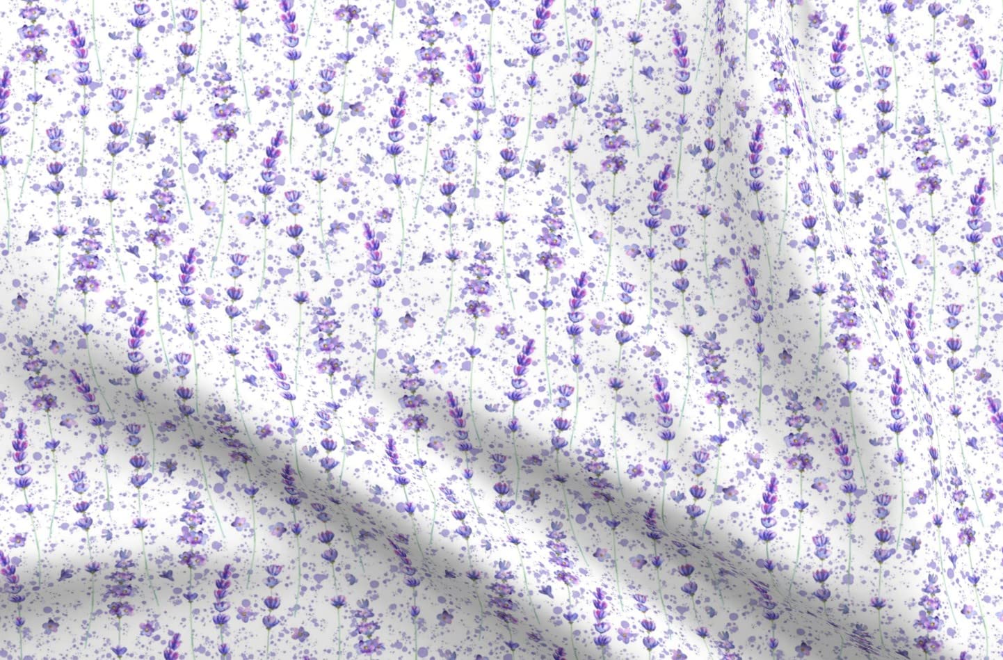 Amazon.com: Spoonflower Fabric - Lavender Pattern Flowers Floral Nature ...