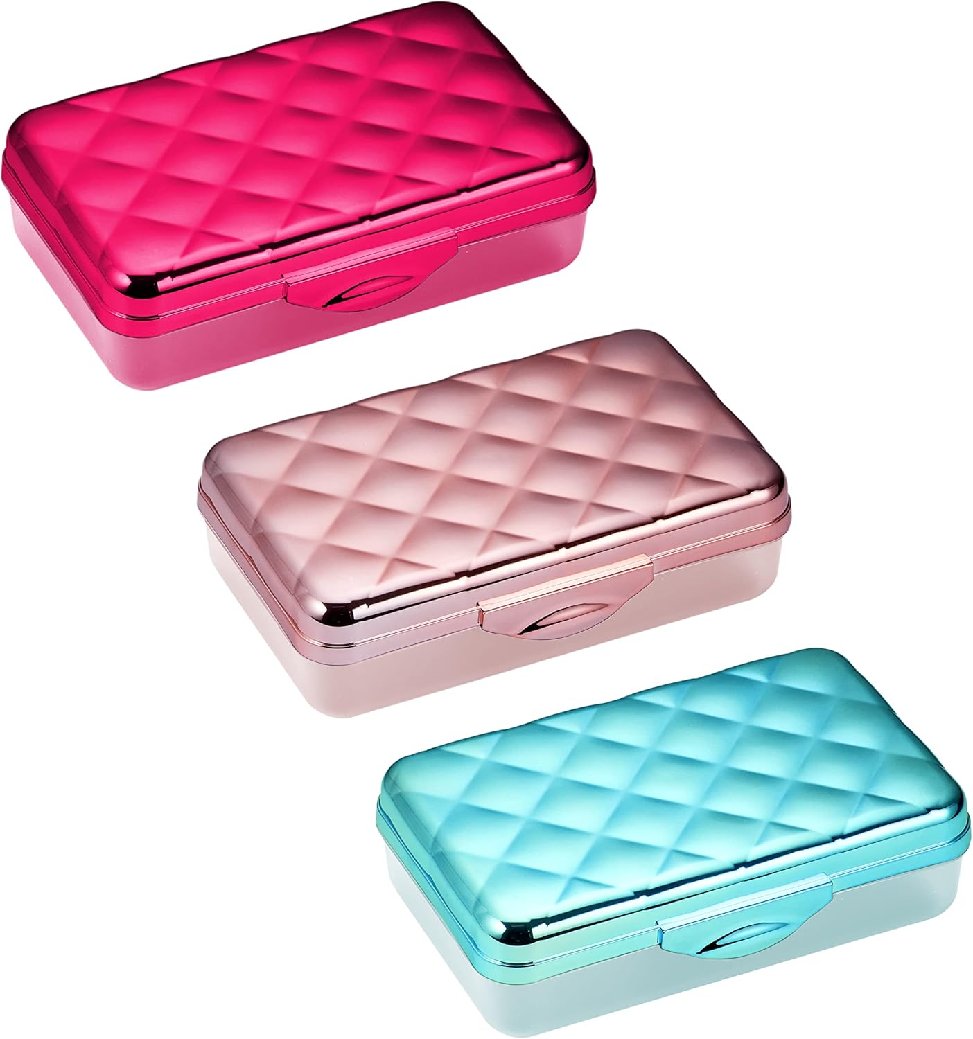 Amazon.com: It's Academic Metallic Pencil Case Box, Hard Plastic ...