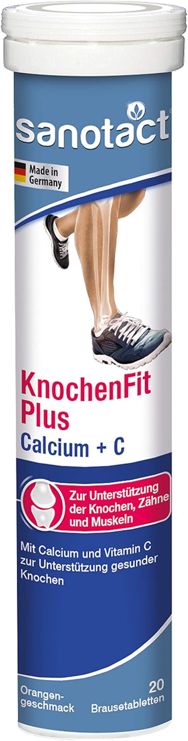 sanotact Bone Fit Plus Effervescent Tablets, Orange Flavour, Dietary ...