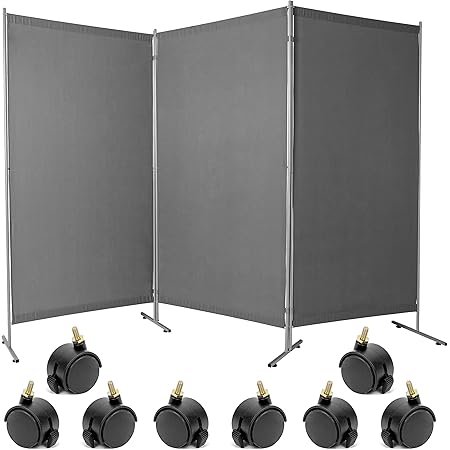 Room Divider on Wheels 3-Panel, 102" W X 71" H Room Dividers and ...