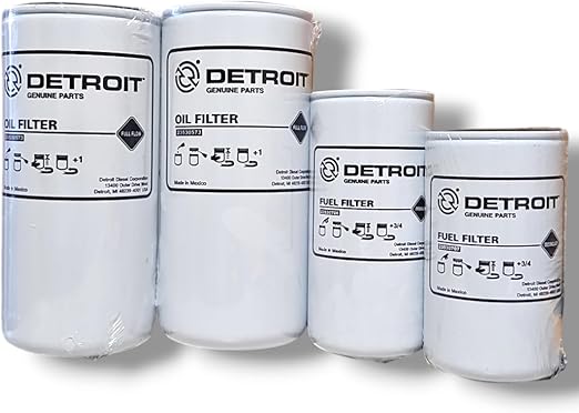 Amazon.com: Detroit Series 60 Filter Kit with 2 spin-on Fuel Filters ...