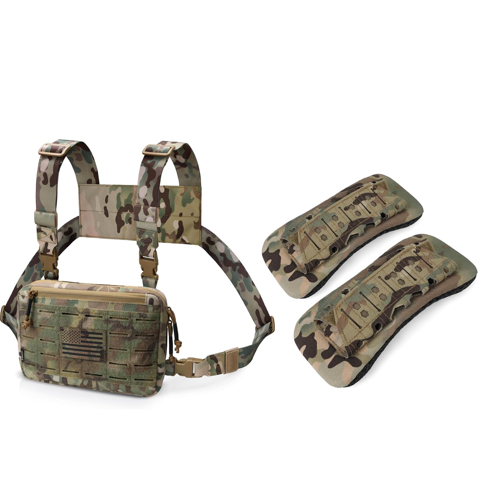 Amazon.com : WYNEX Tactical Chest Rig Bag of Laser Cut Design, 2 Pack ...