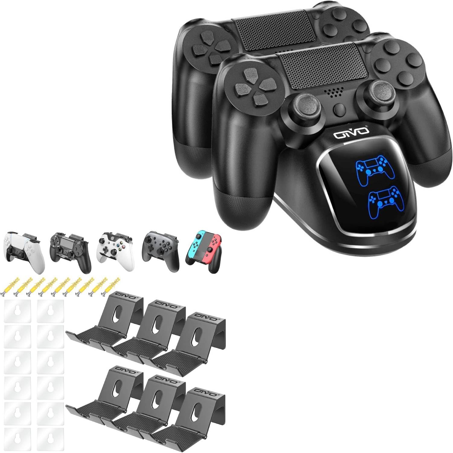 Amazon.com: PS4 Controller Charger Dock Station & 6 Pack Controller ...