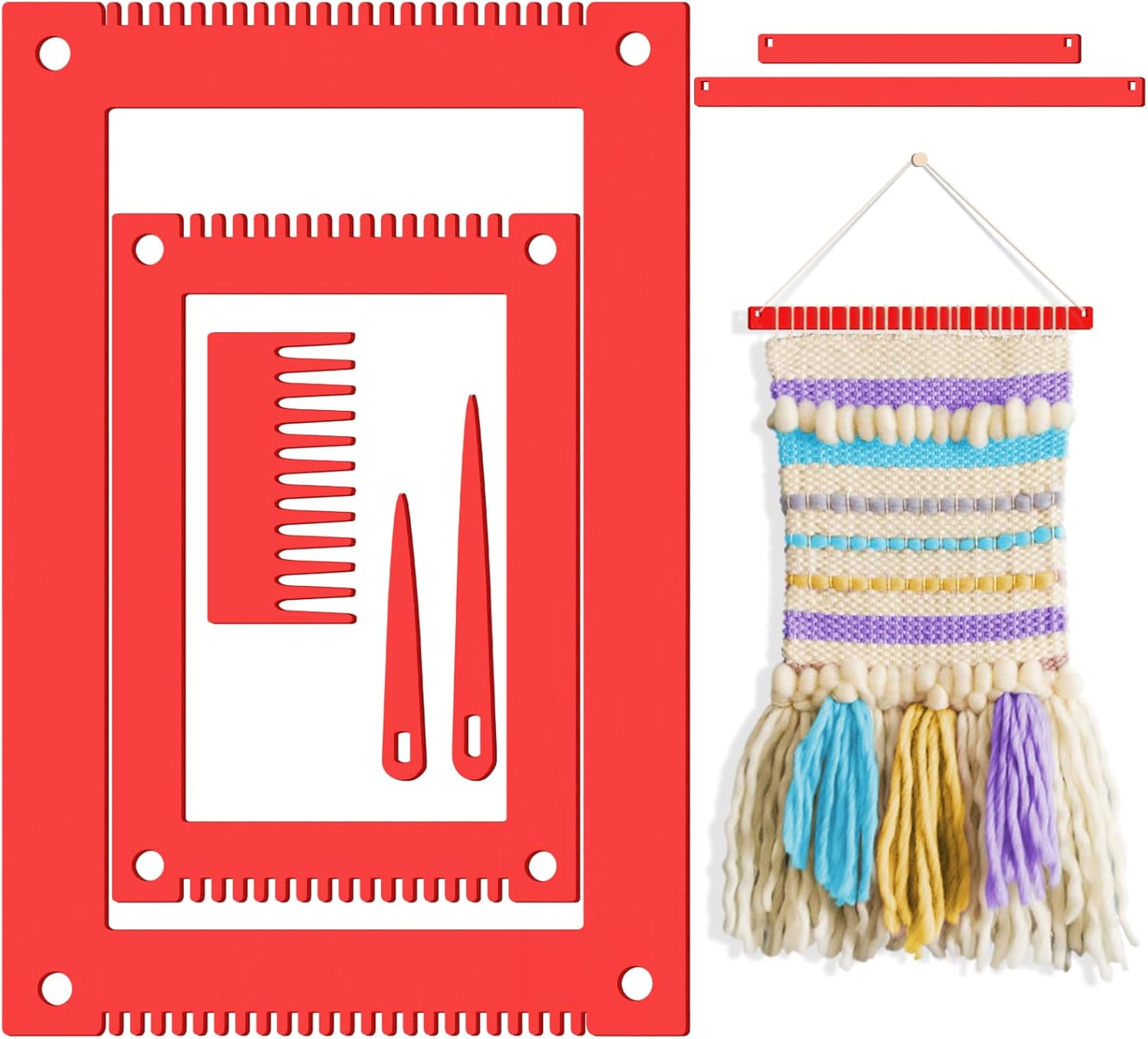 Amazon.com: Juexica 7-Piece Weaving Loom Kit for Beginners, Complete ...