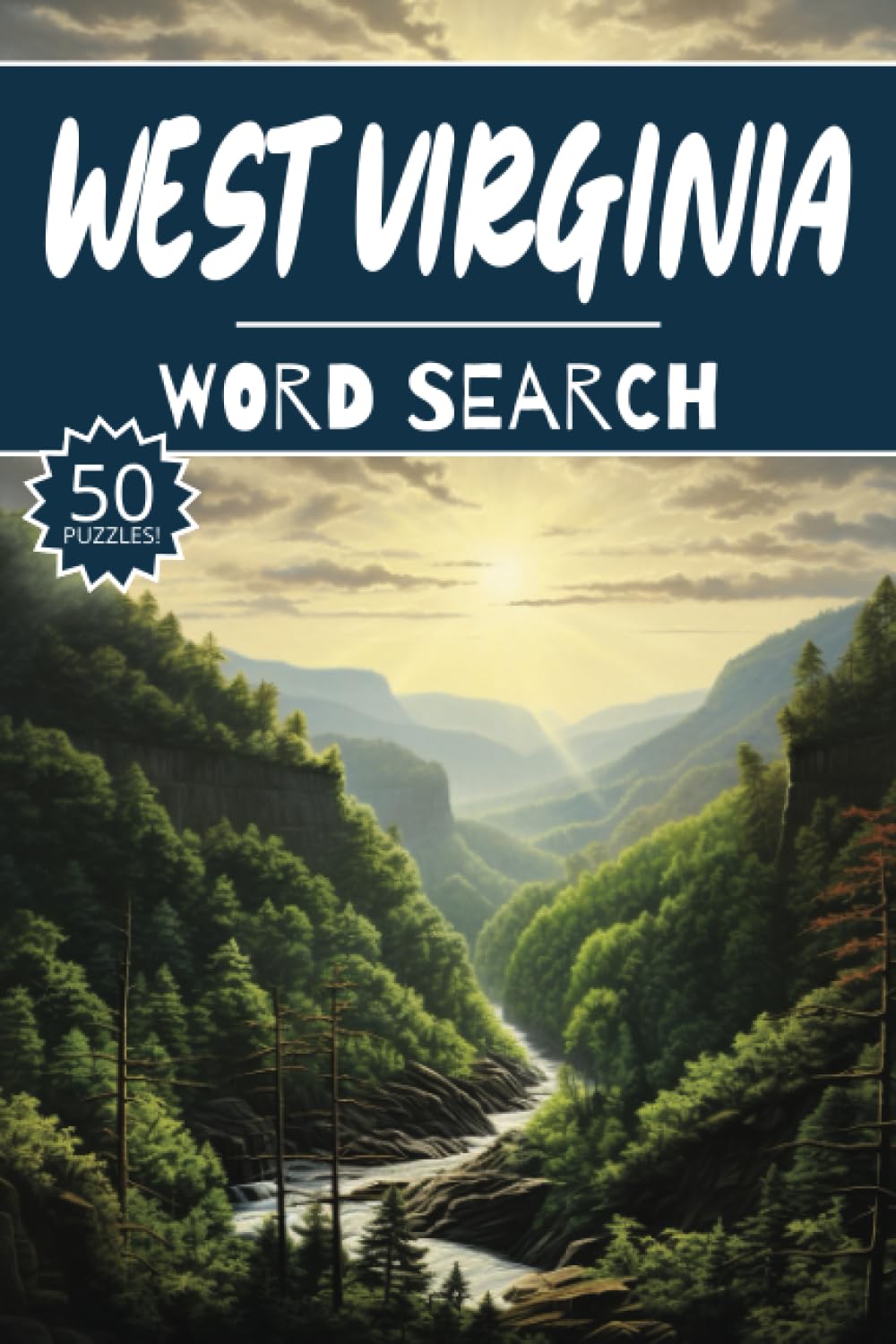West Virginia Word Search: 50 United States Puzzles, Word Find ...