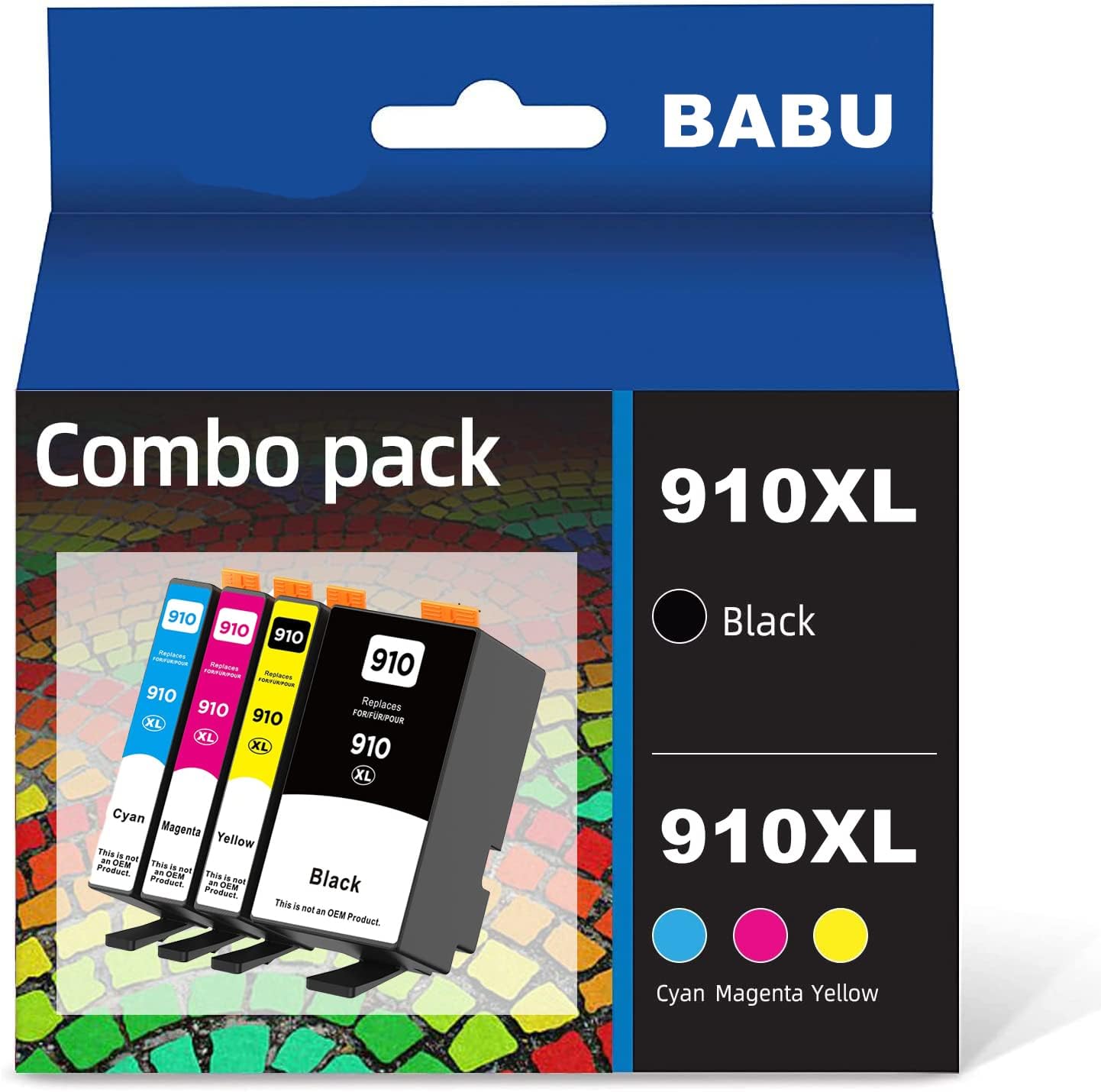 Amazon.com: BABU Compatible Ink Cartridges Replacement for HP 910 910XL ...