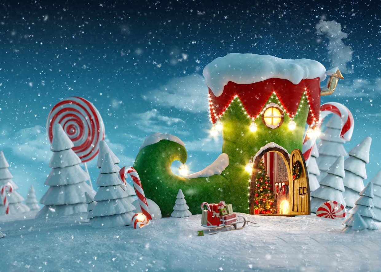 LYWYGG 8x6FT Christmas Backdrop Christmas Backdrop Christmas Tree ...