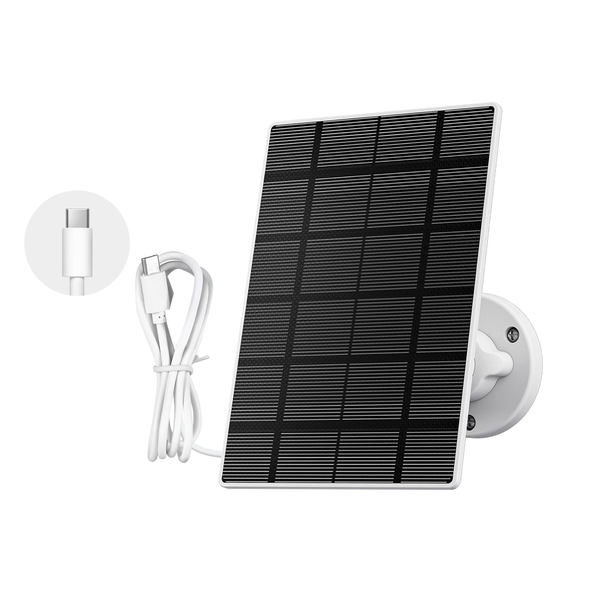 ZUMIMALL Type C Solar Panel for Wireless Camera, IP66 Waterproof Solar ...