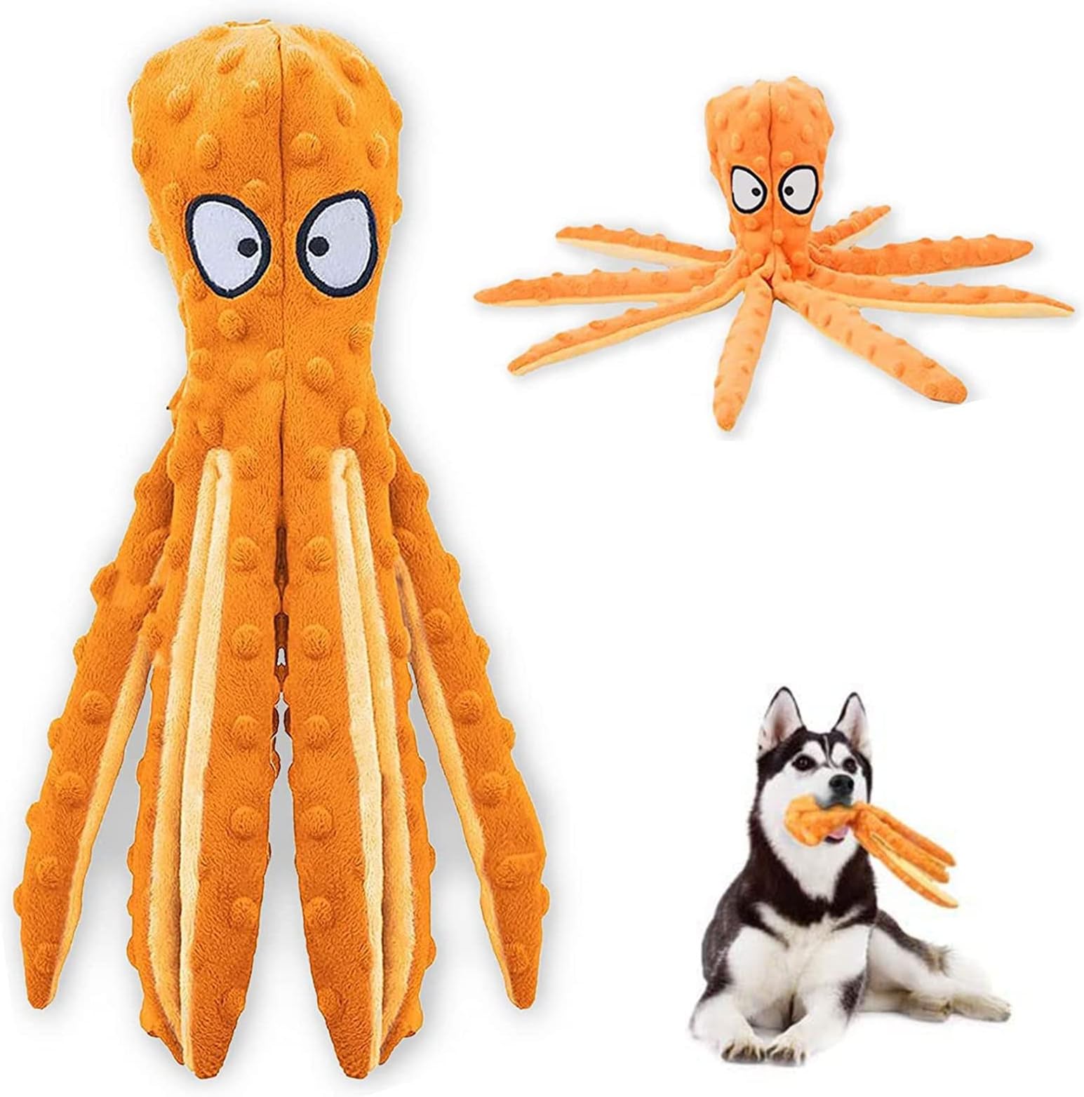 Octopus Dog Toys for Boredom Soft Dog Toys for Large Dogs Squeaky Dog ...